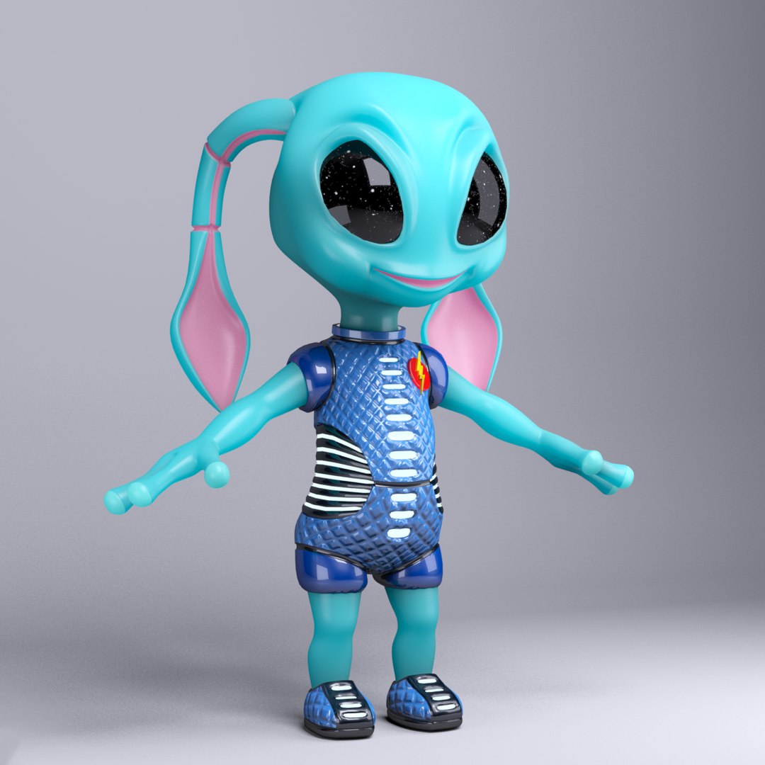 3d Max Alien Cartoon
