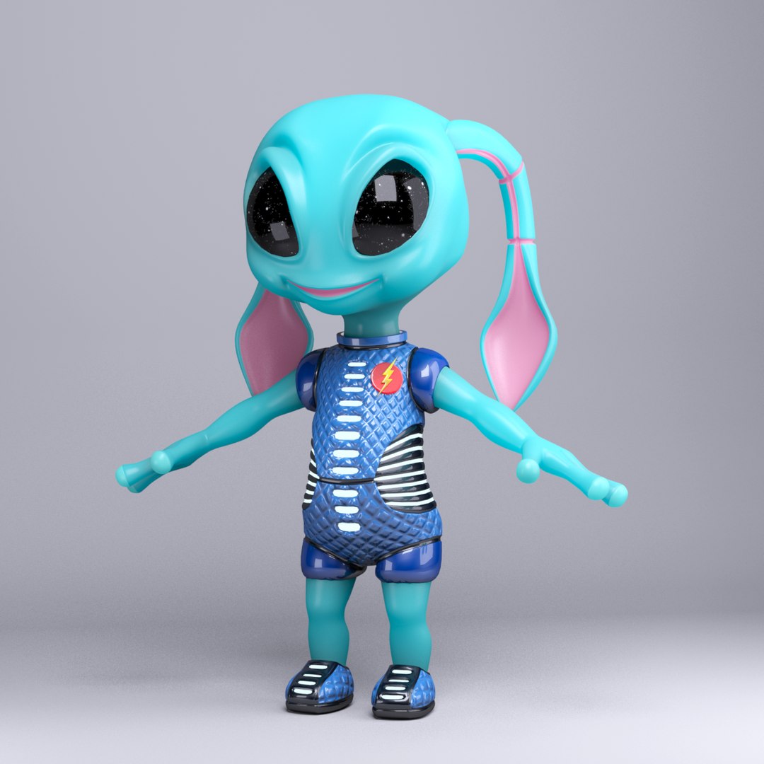 3d Max Alien Cartoon