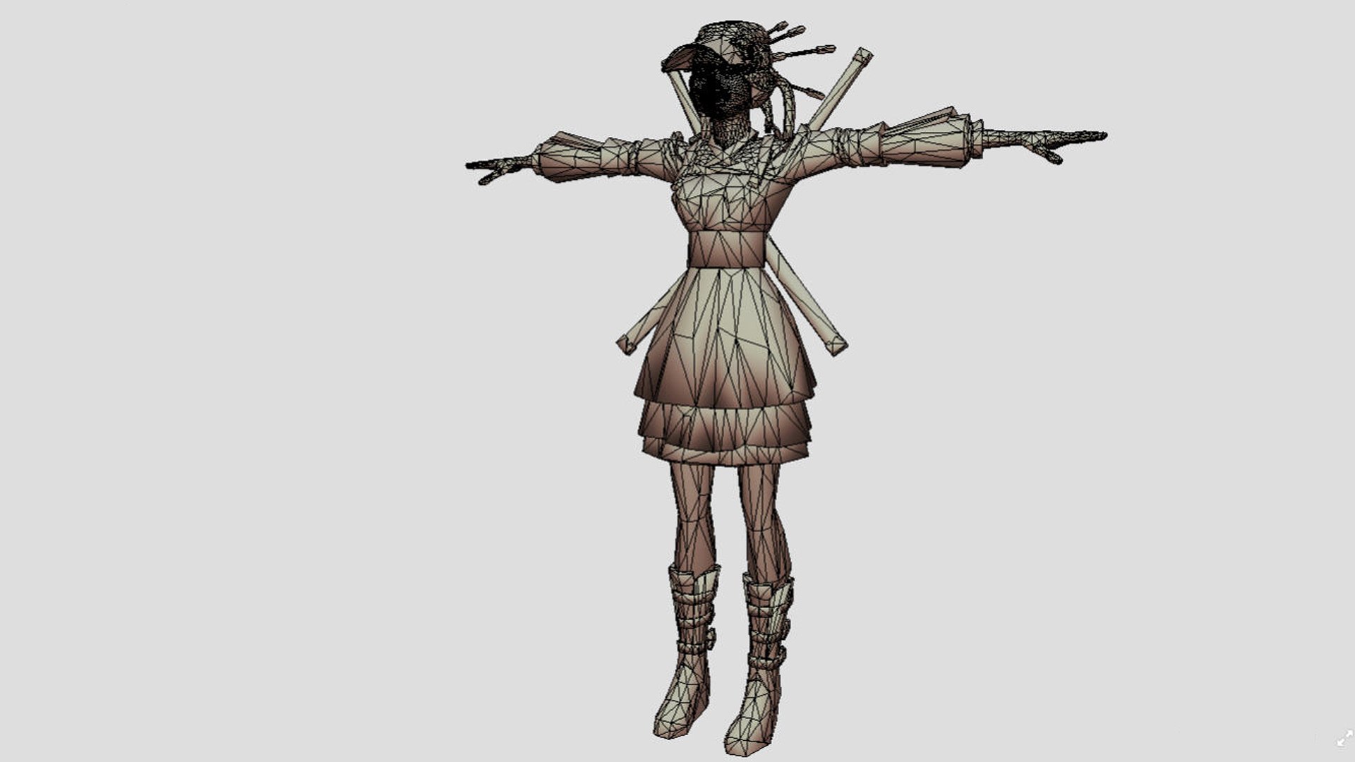 3D Game model fighter girl - TurboSquid 1922153