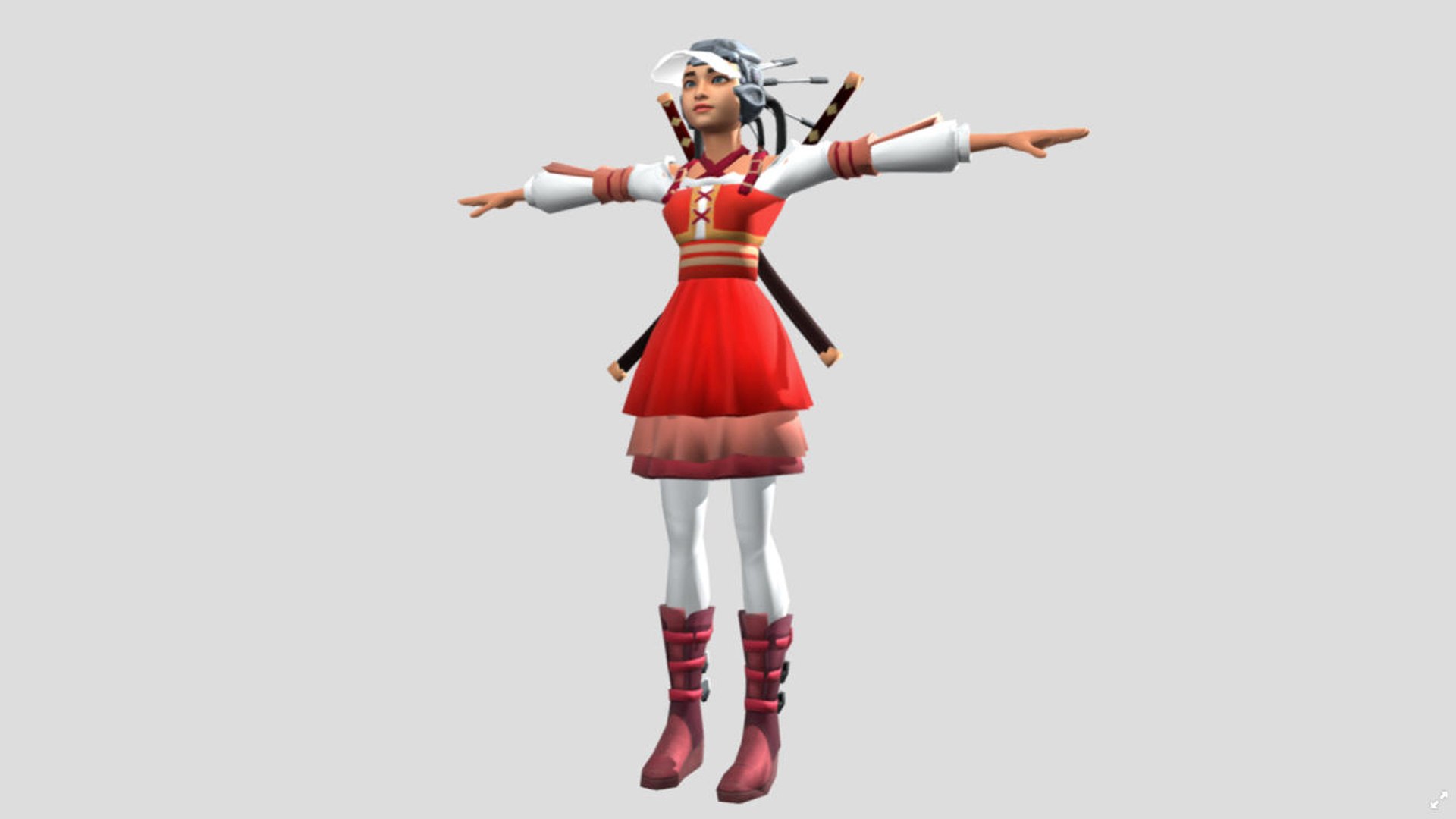 3D Game model fighter girl - TurboSquid 1922153