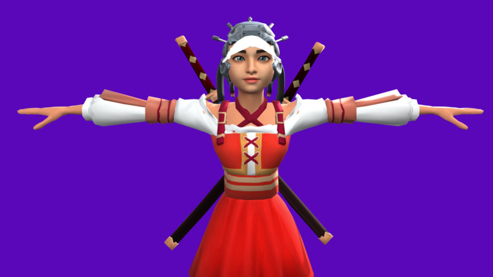 3D Game model fighter girl - TurboSquid 1922153