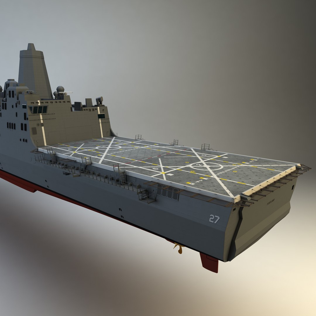 3d Uss Portland Model