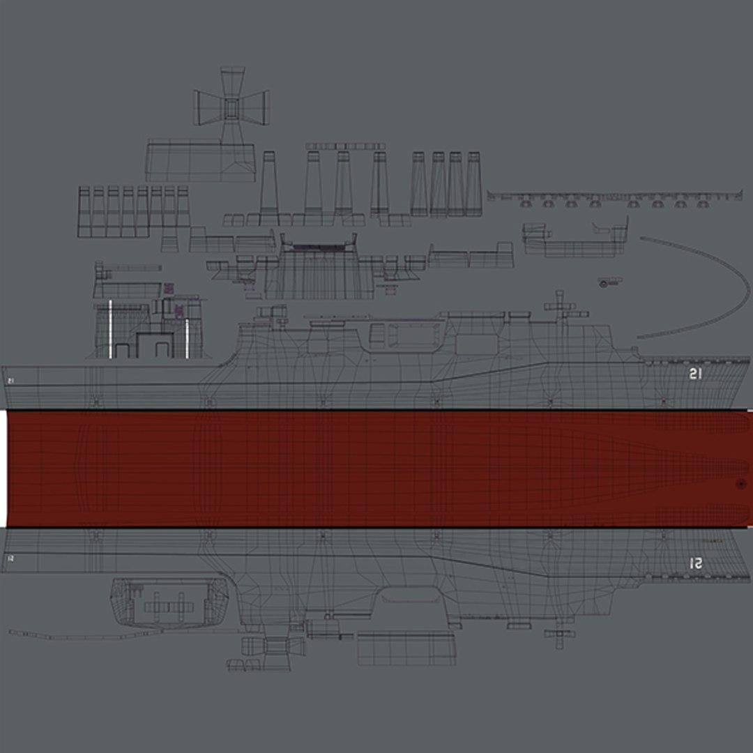 3d Uss Portland Model