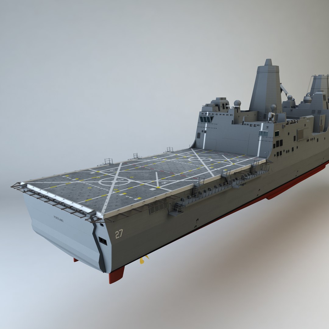 3d Uss Portland Model