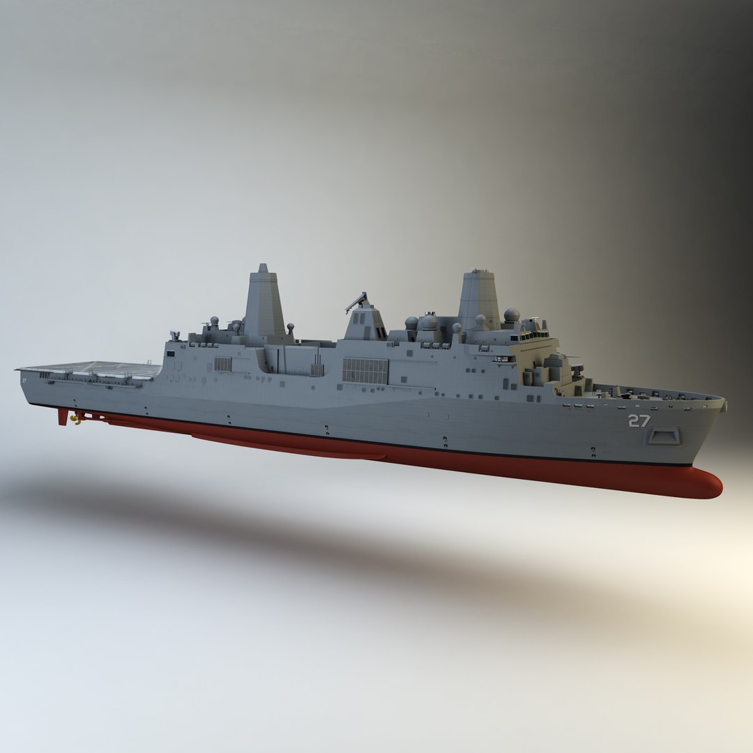 3d Uss Portland Model
