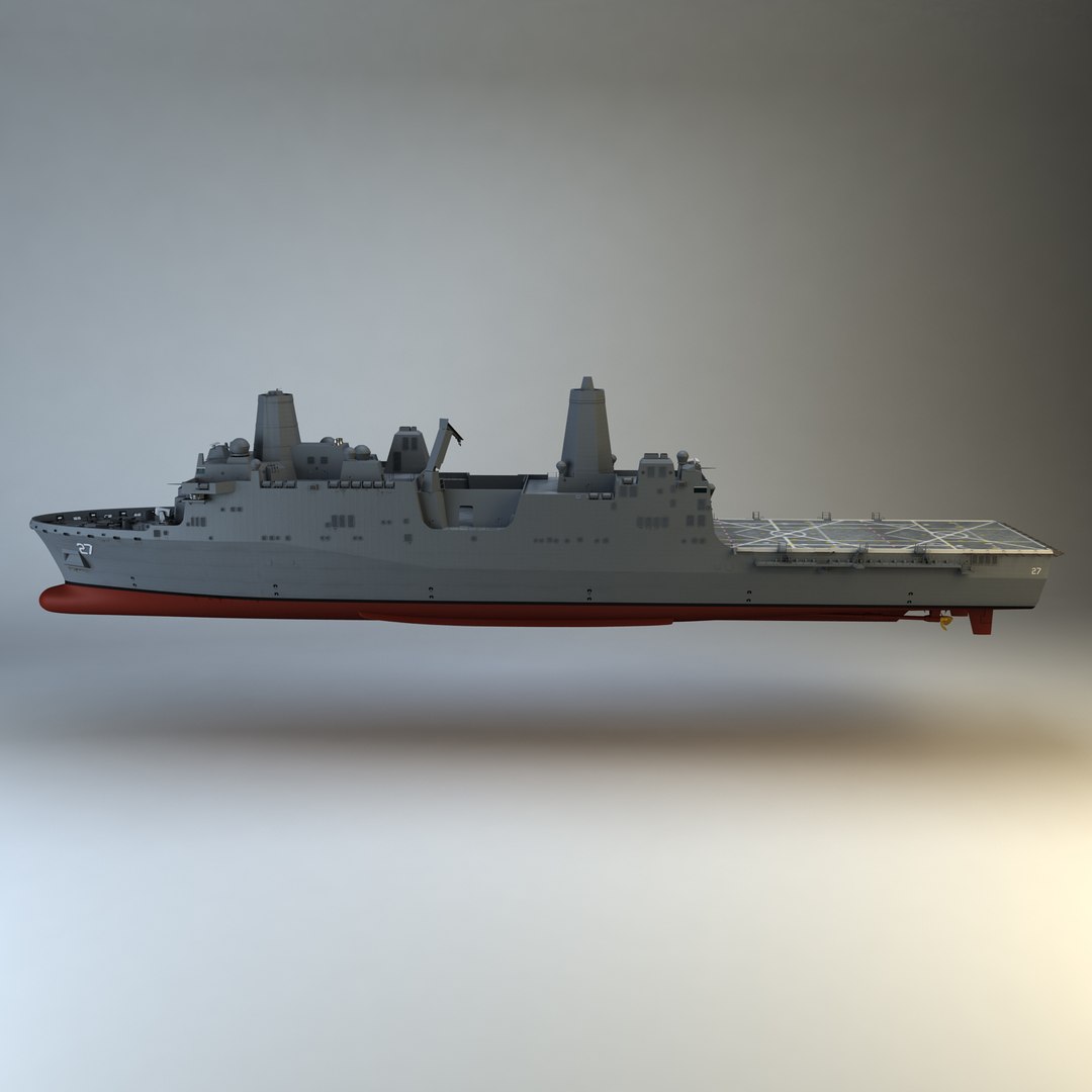 3d Uss Portland Model