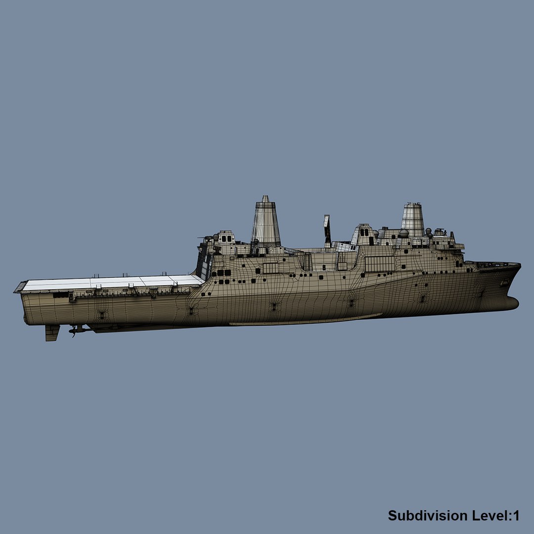 3d Uss Portland Model