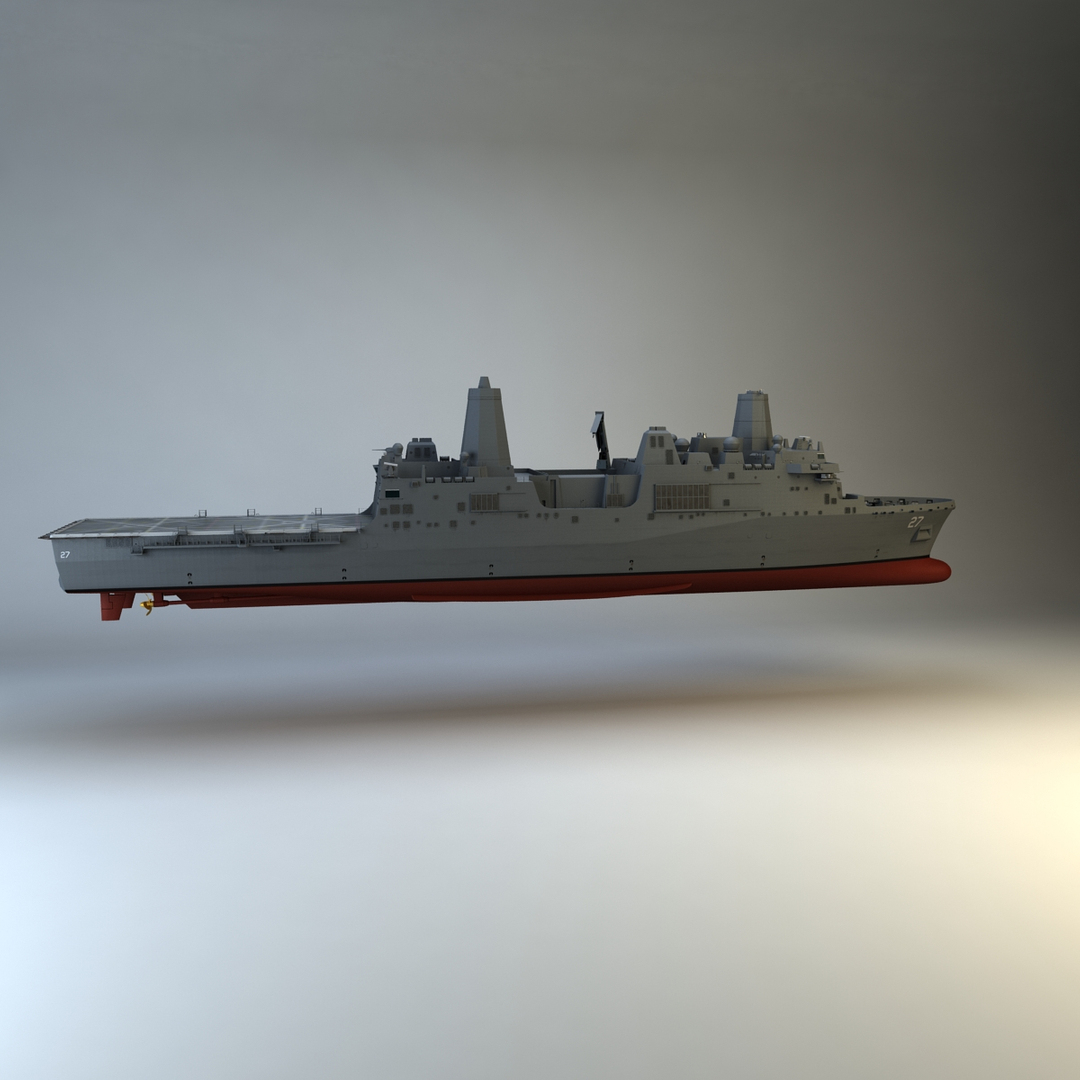 3d Uss Portland Model