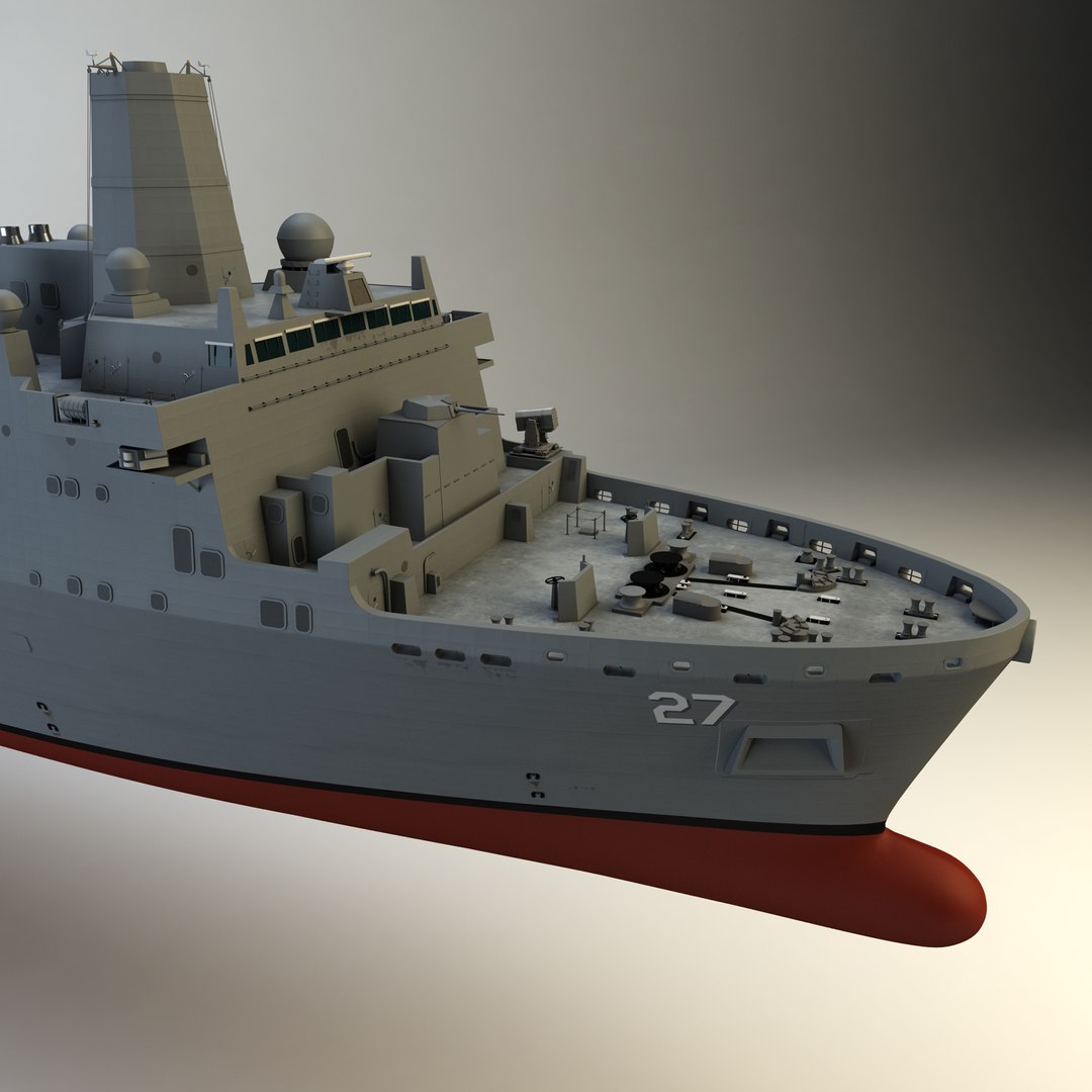 3d Uss Portland Model