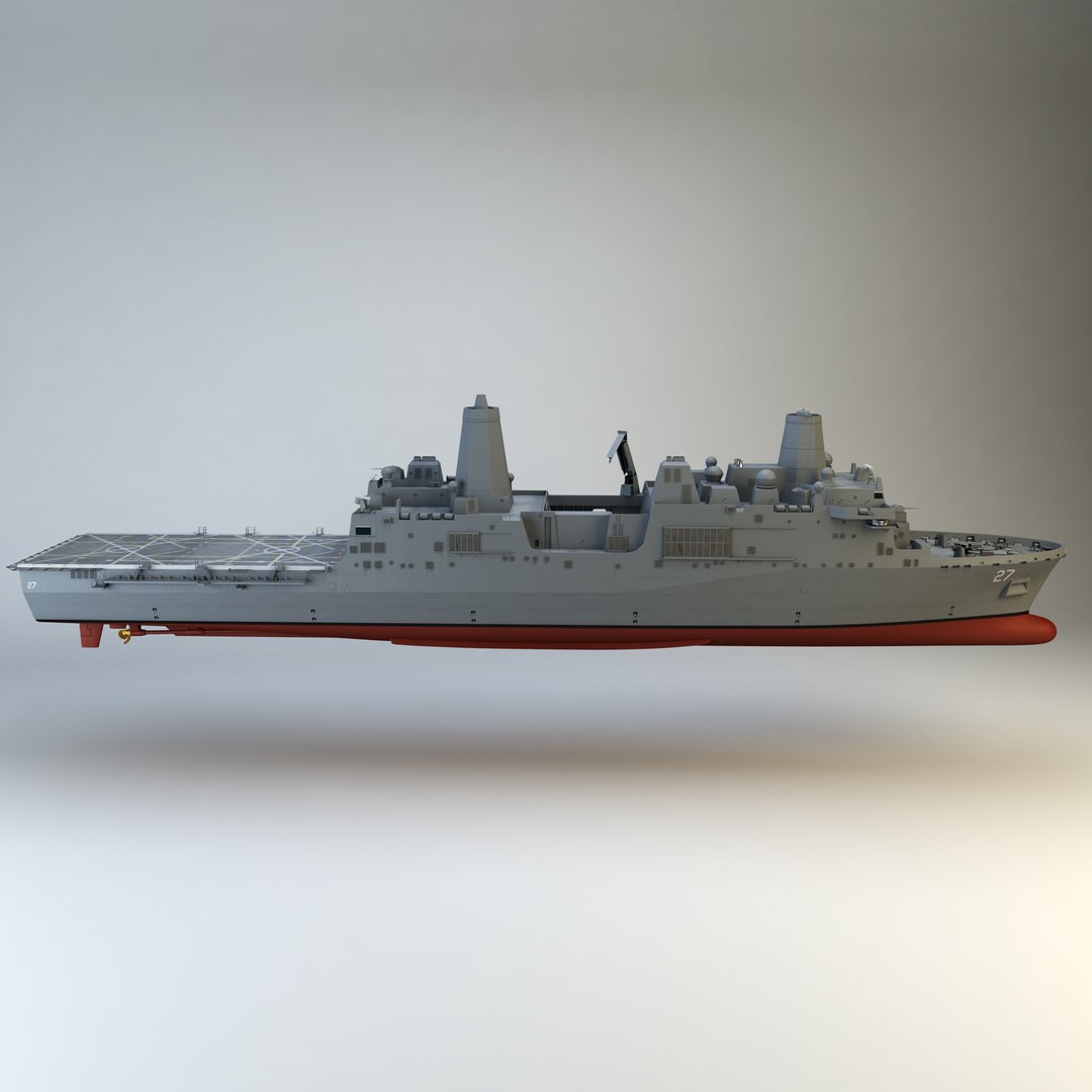 3d Uss Portland Model