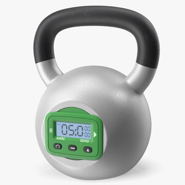 Kettlebell inteligente com conceito de display digital Modelo 3D ...