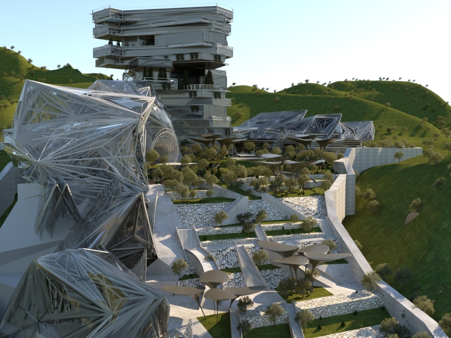 Future building 3D model - TurboSquid 2144778