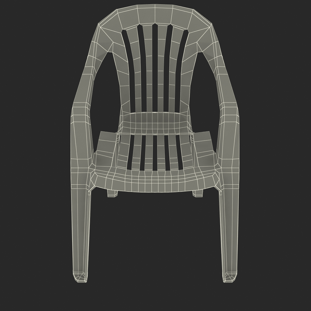 3d Monobloc Chair 1