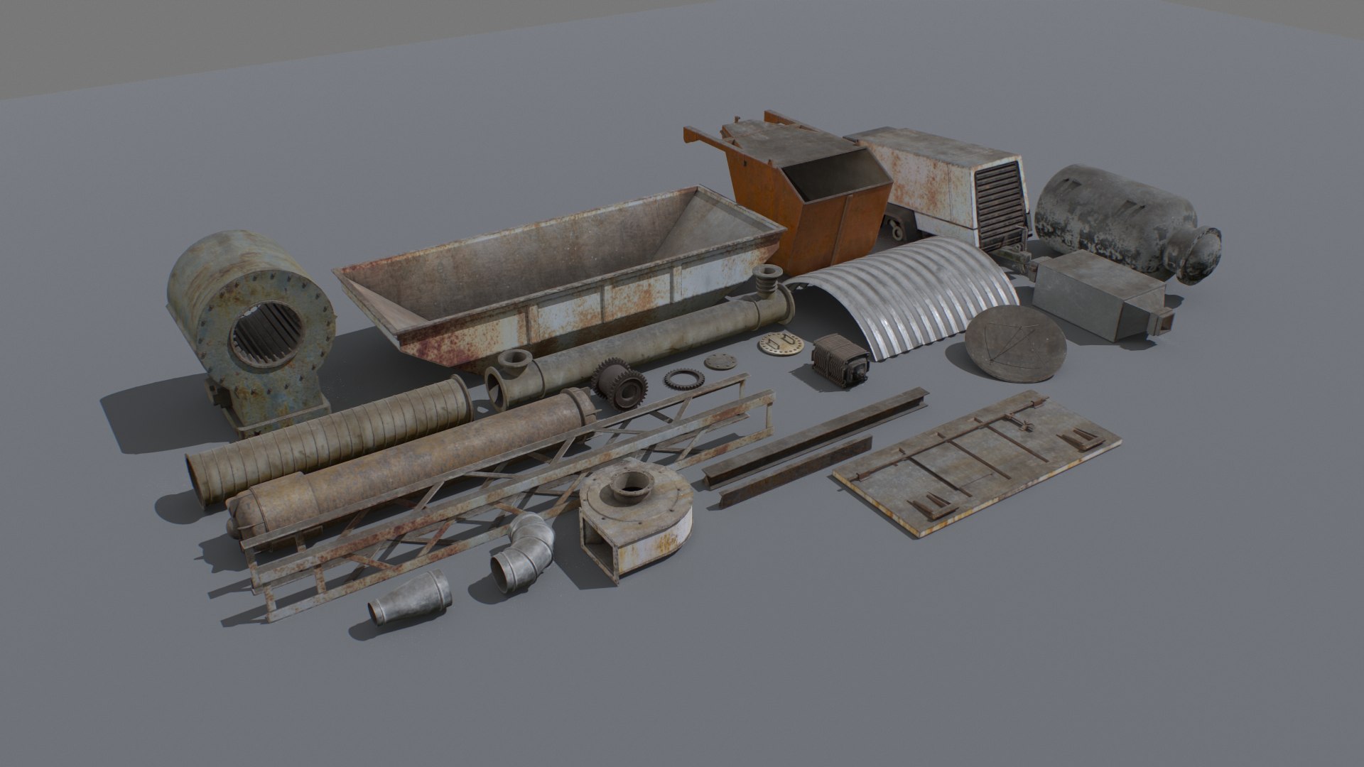 3D Old Industrial Props Pack 3 - TurboSquid 1797632