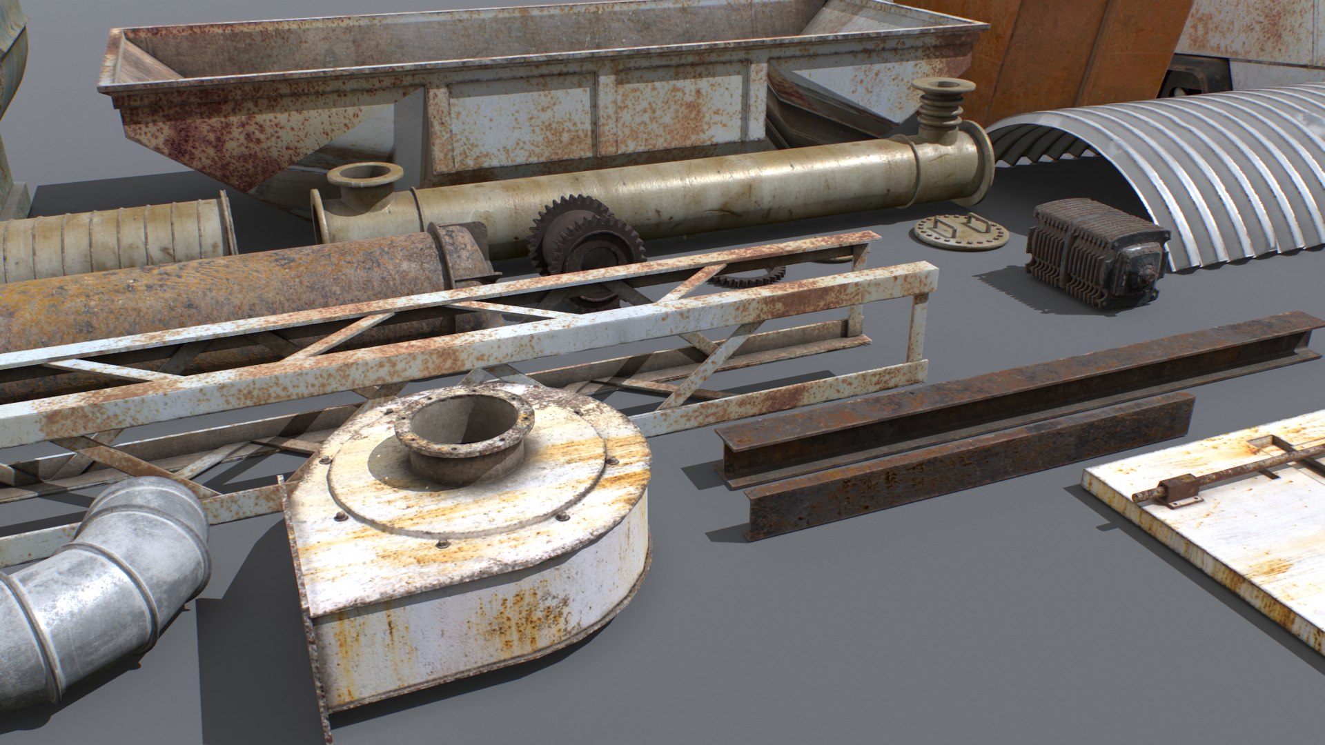 3D Old Industrial Props Pack 3 - TurboSquid 1797632