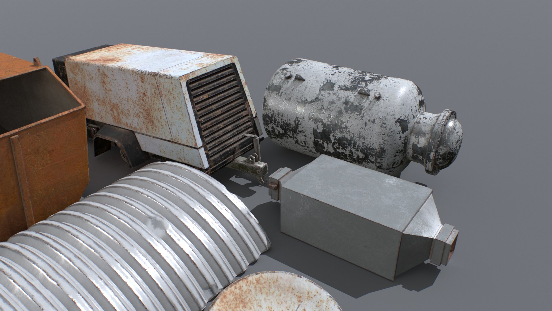 3D Old Industrial Props Pack 3 - TurboSquid 1797632