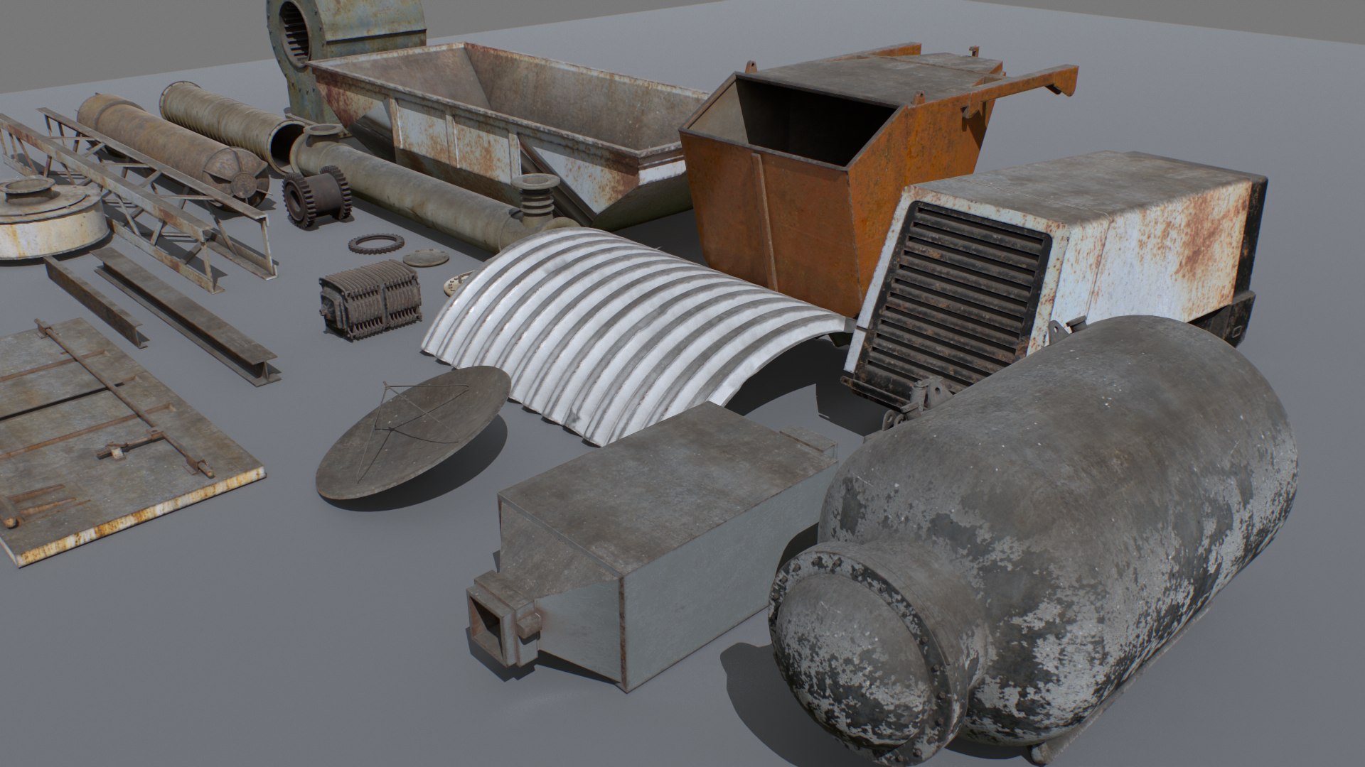 3D Old Industrial Props Pack 3 - TurboSquid 1797632