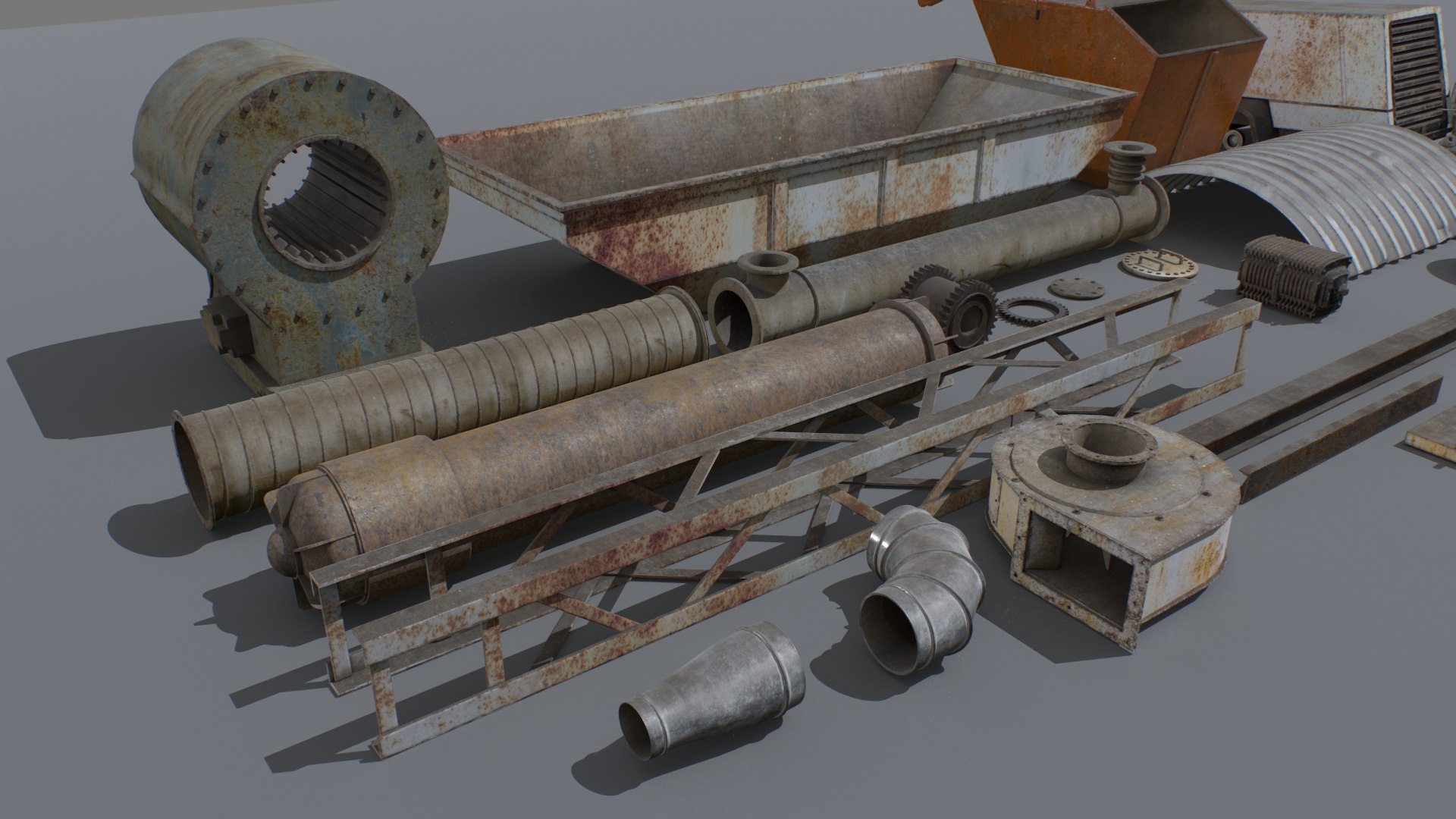 3D Old Industrial Props Pack 3 - TurboSquid 1797632