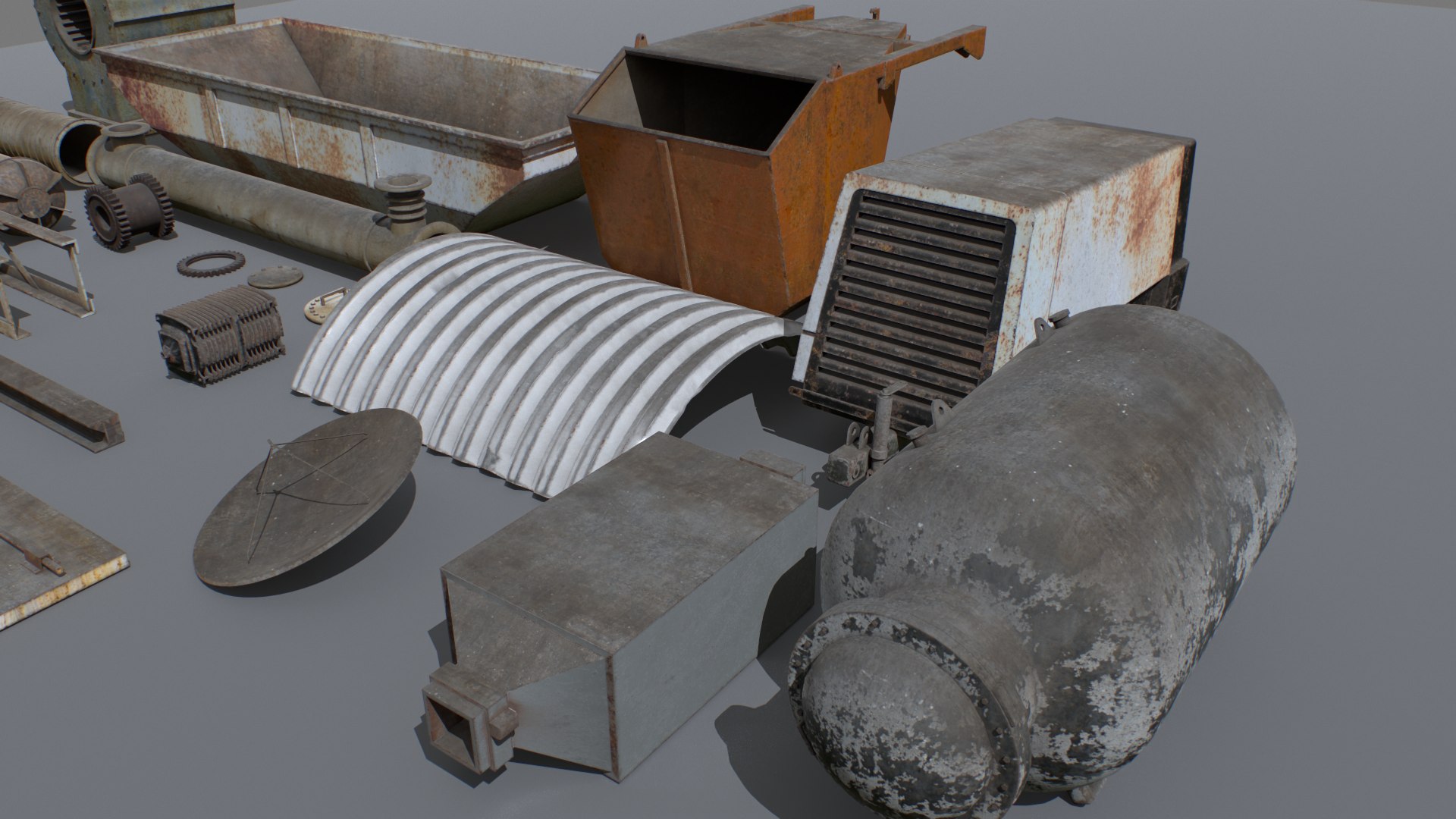 3D Old Industrial Props Pack 3 - TurboSquid 1797632