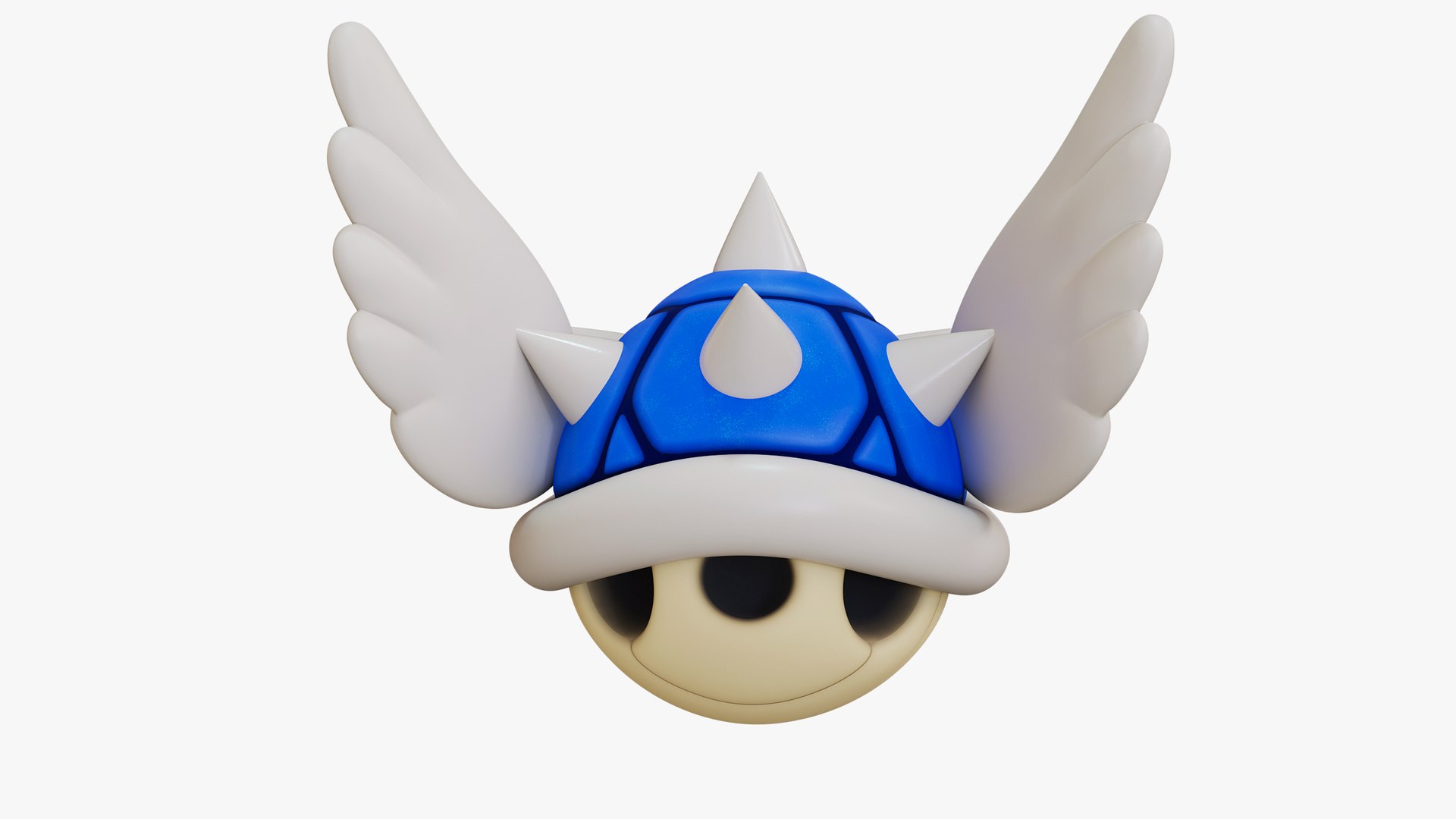 Mario Bros Koopa Shell Wings Blue 3D Model - TurboSquid 2323427
