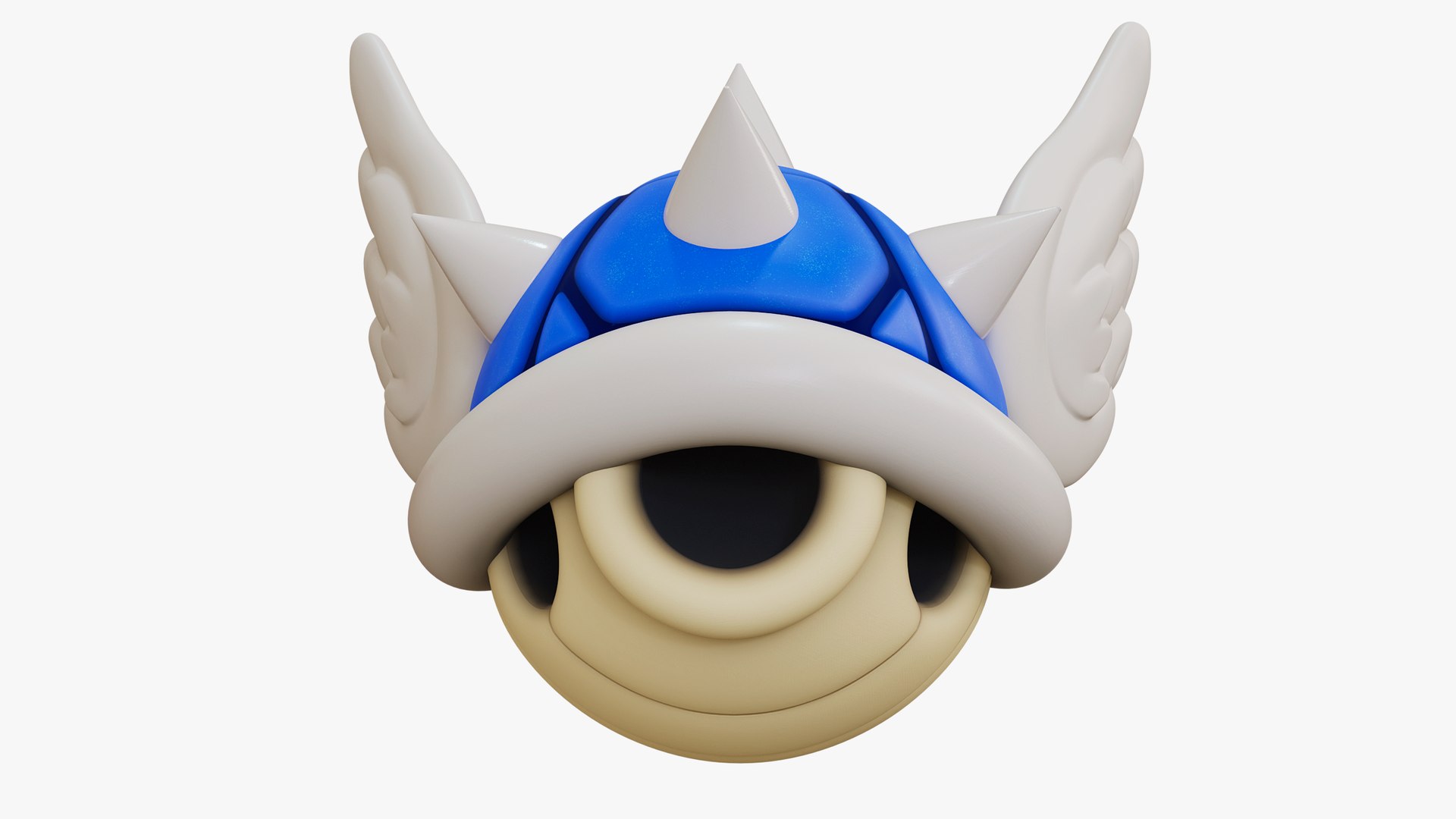 Mario Bros Koopa Shell Wings Blue 3D Model - TurboSquid 2323427