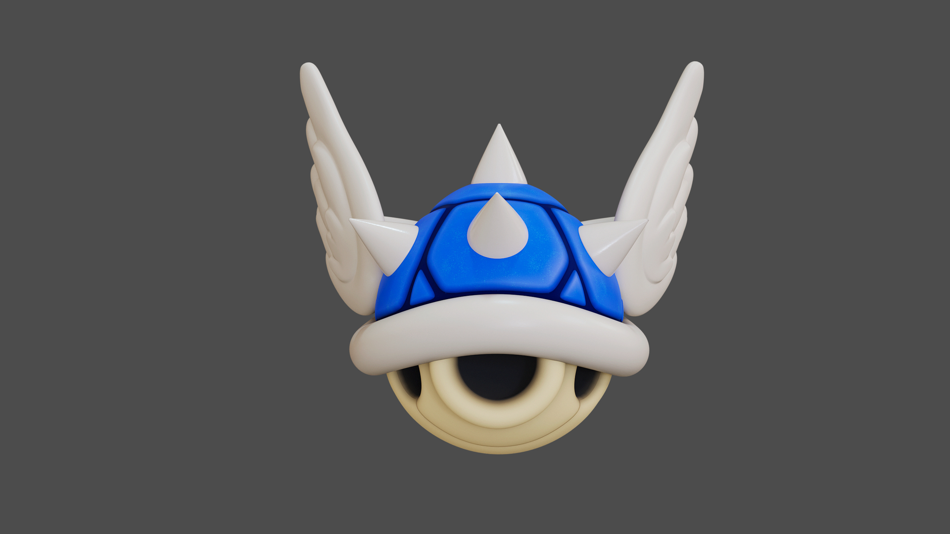 Mario Bros Koopa Shell Wings Blue 3D Model - TurboSquid 2323427