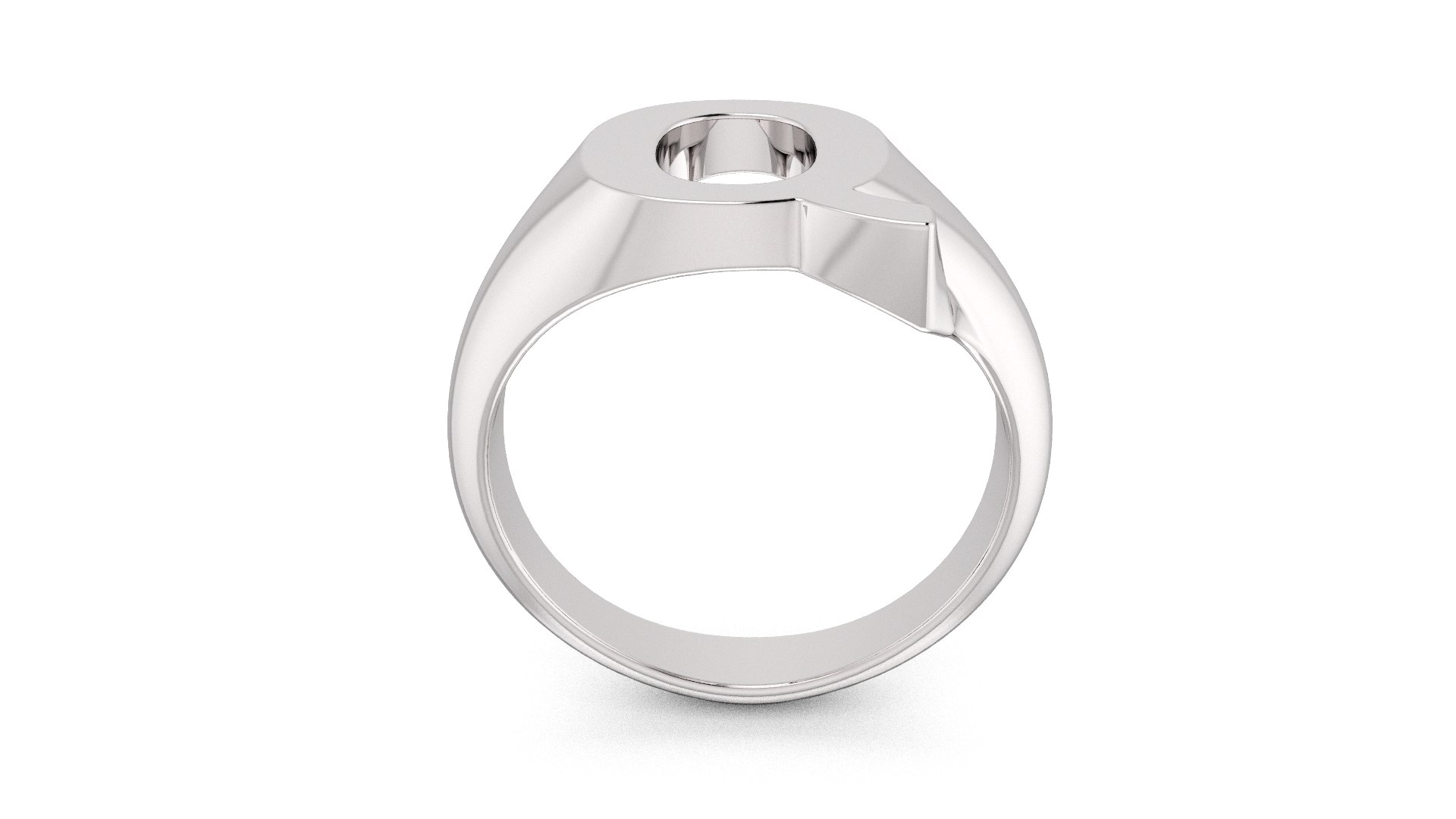 3D Alphabet Signet Ring Q - TurboSquid 2088411