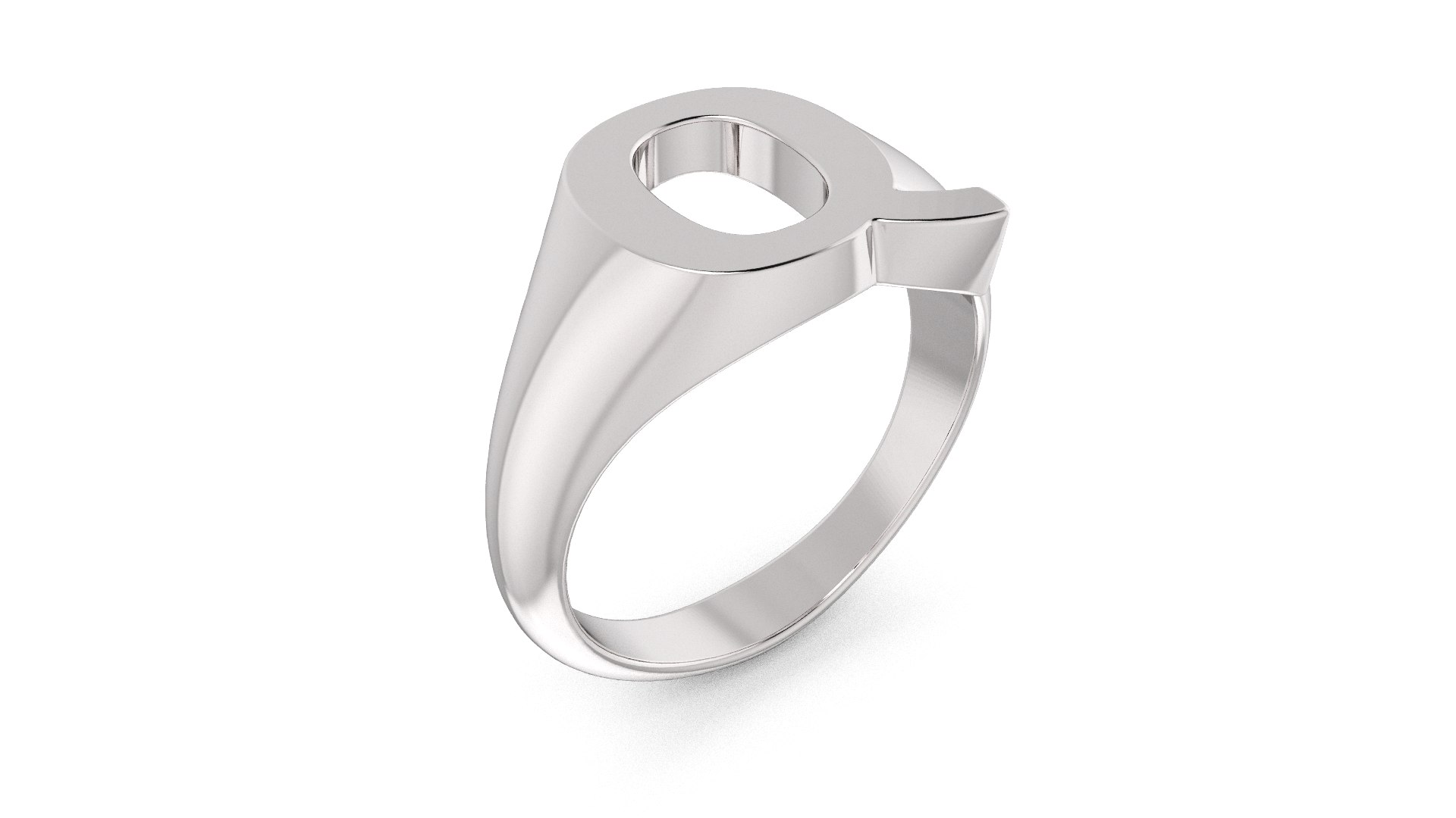 3D Alphabet Signet Ring Q - TurboSquid 2088411