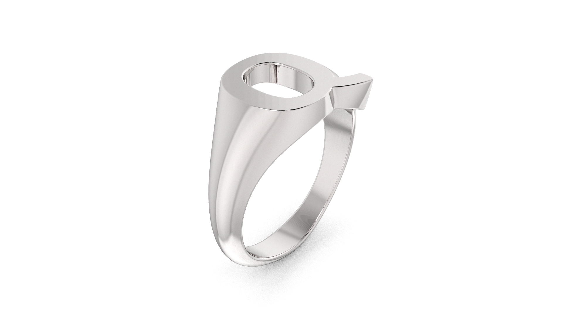 3D Alphabet Signet Ring Q - TurboSquid 2088411