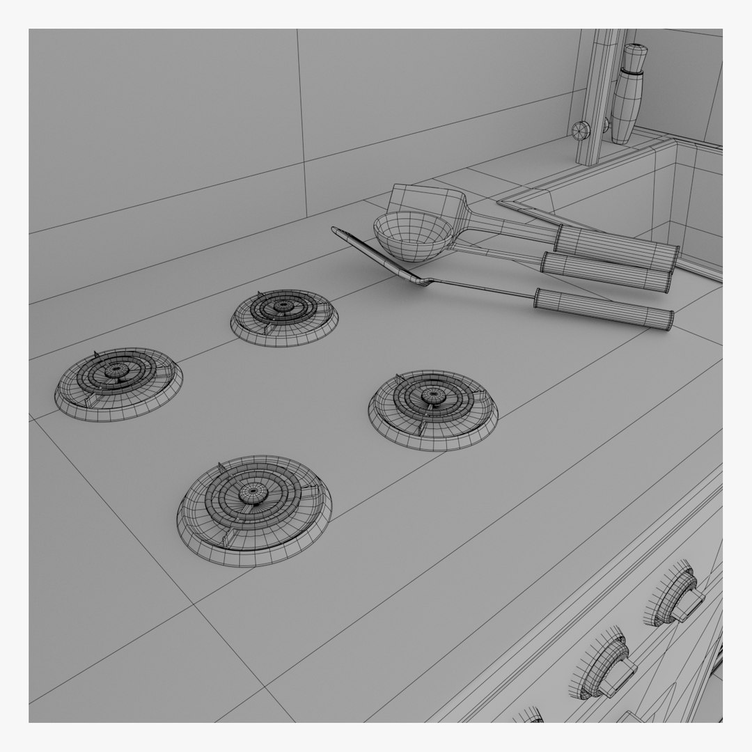 toy kitchen 3d model