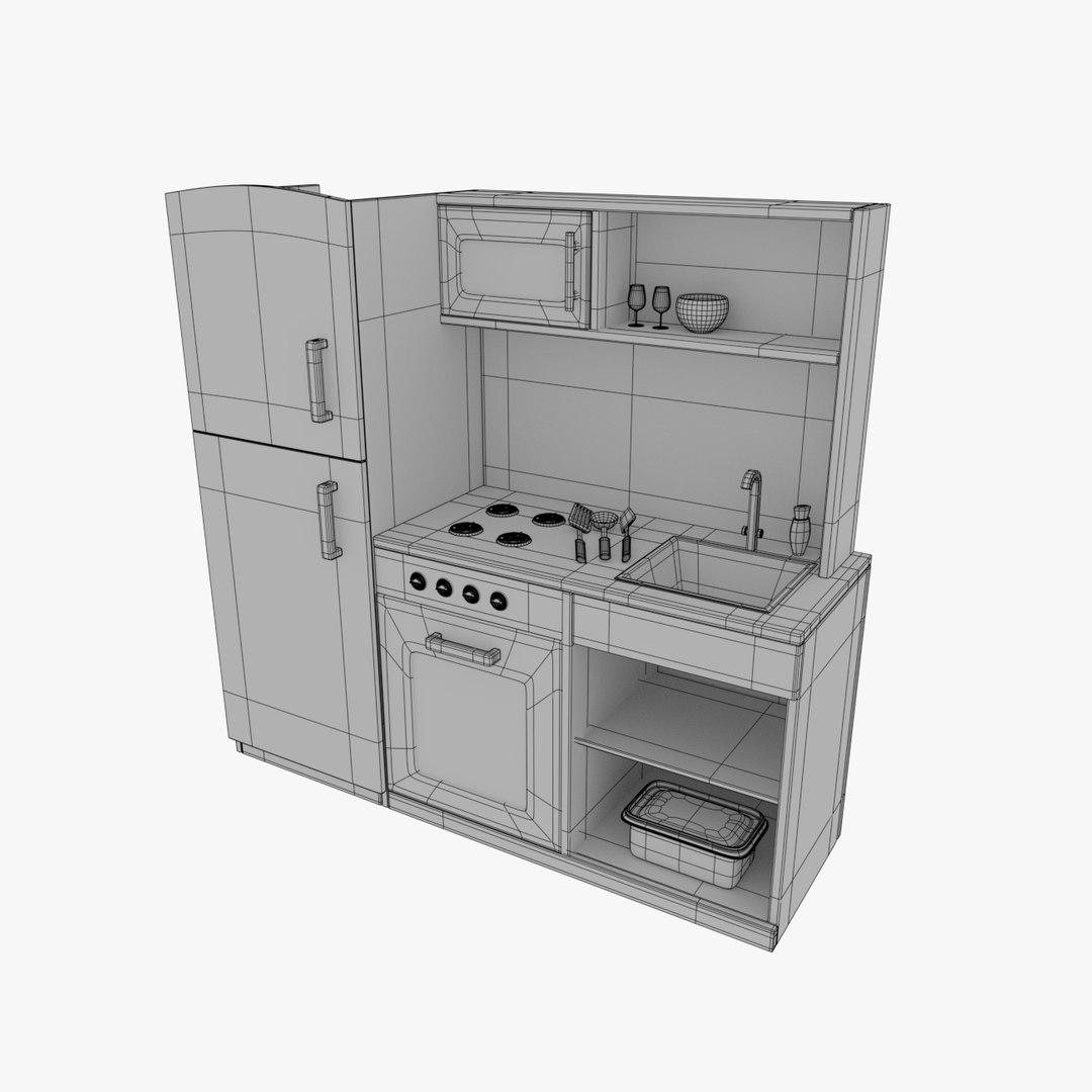 toy kitchen 3d model