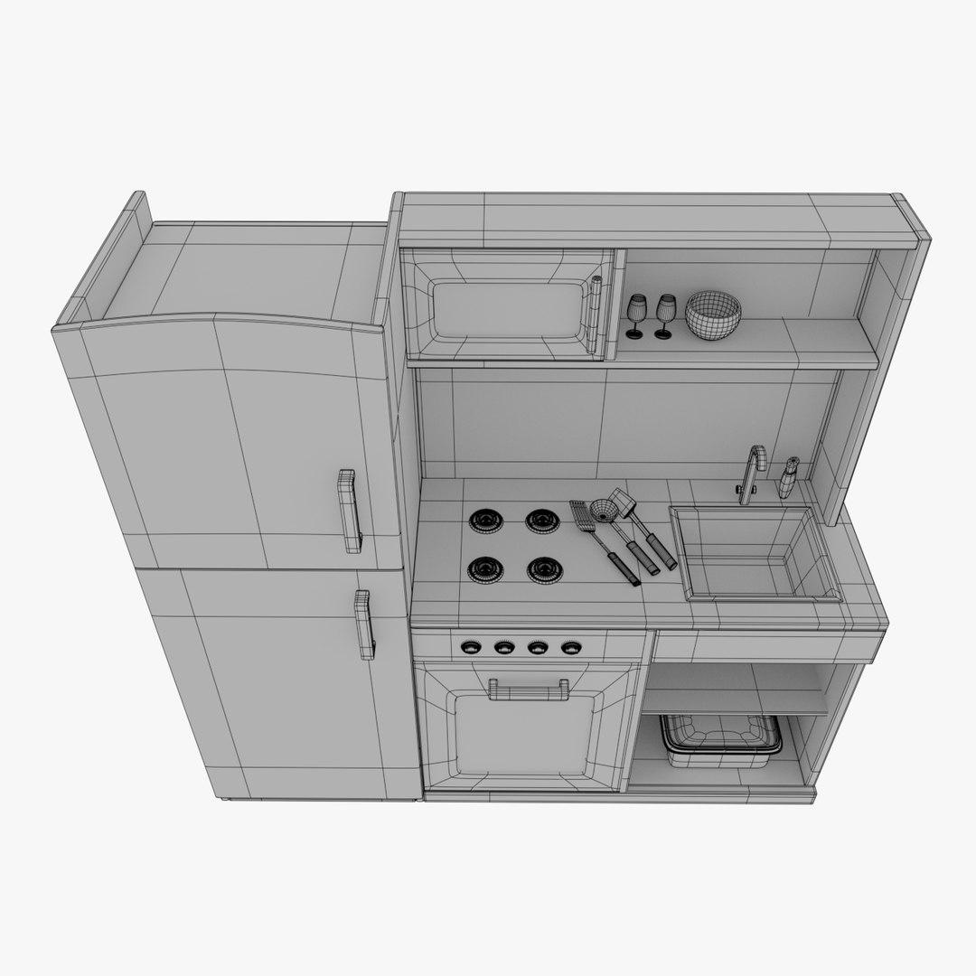 toy kitchen 3d model