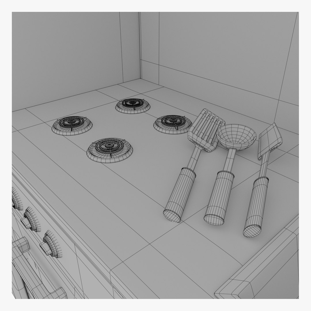 toy kitchen 3d model