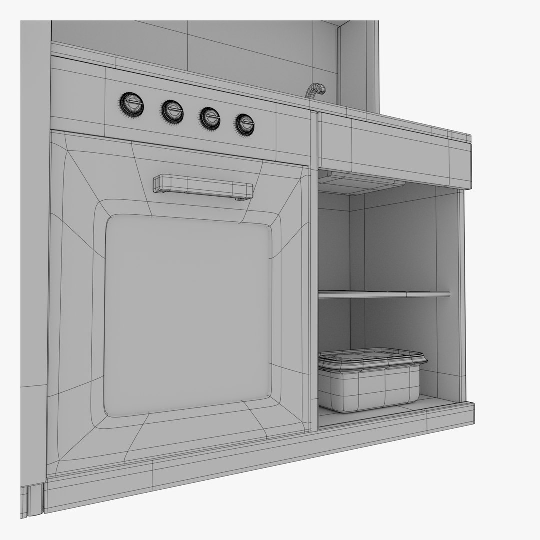 toy kitchen 3d model