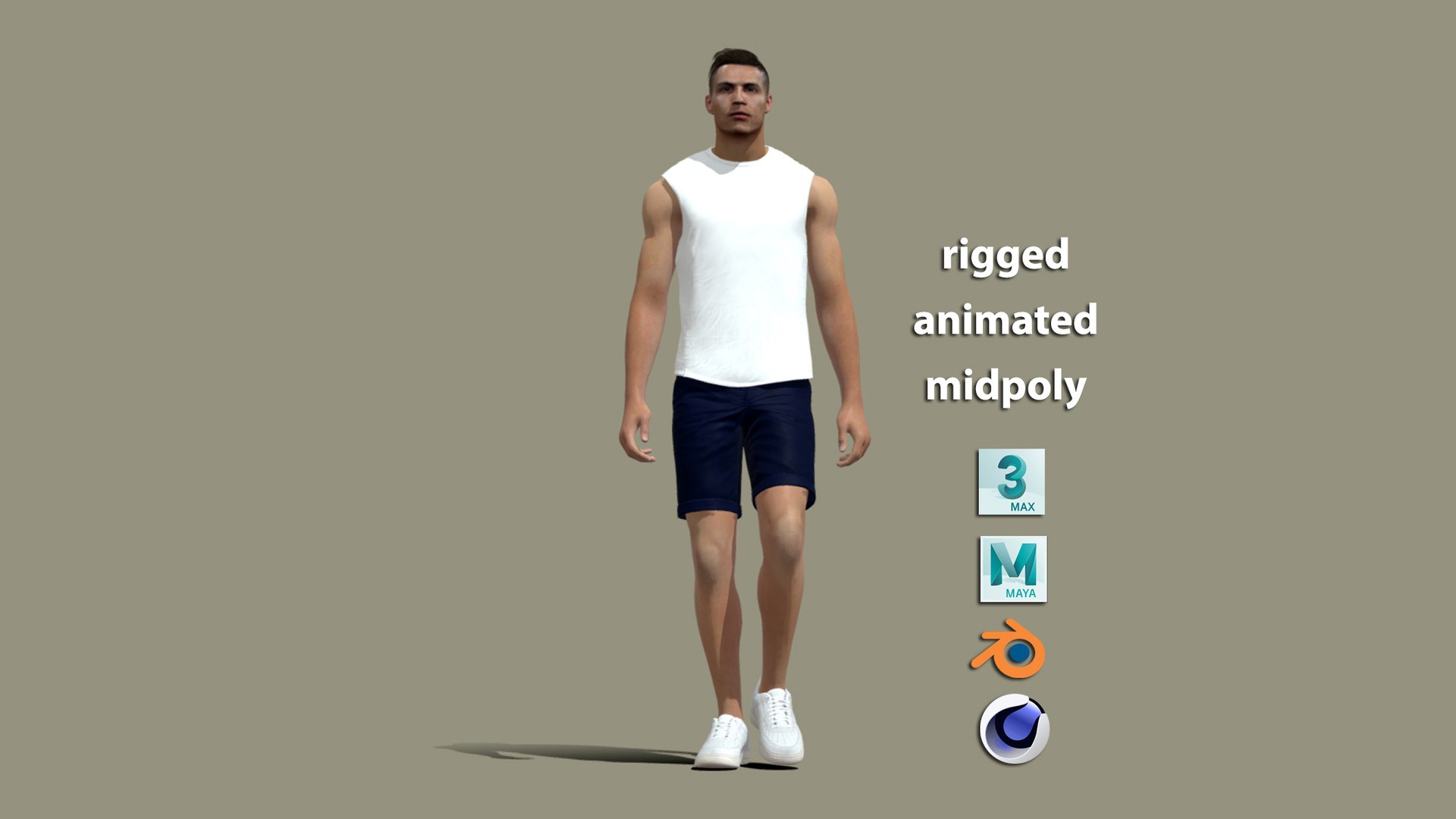 Cristiano Ronaldo Casual Walking Model - TurboSquid 2272861