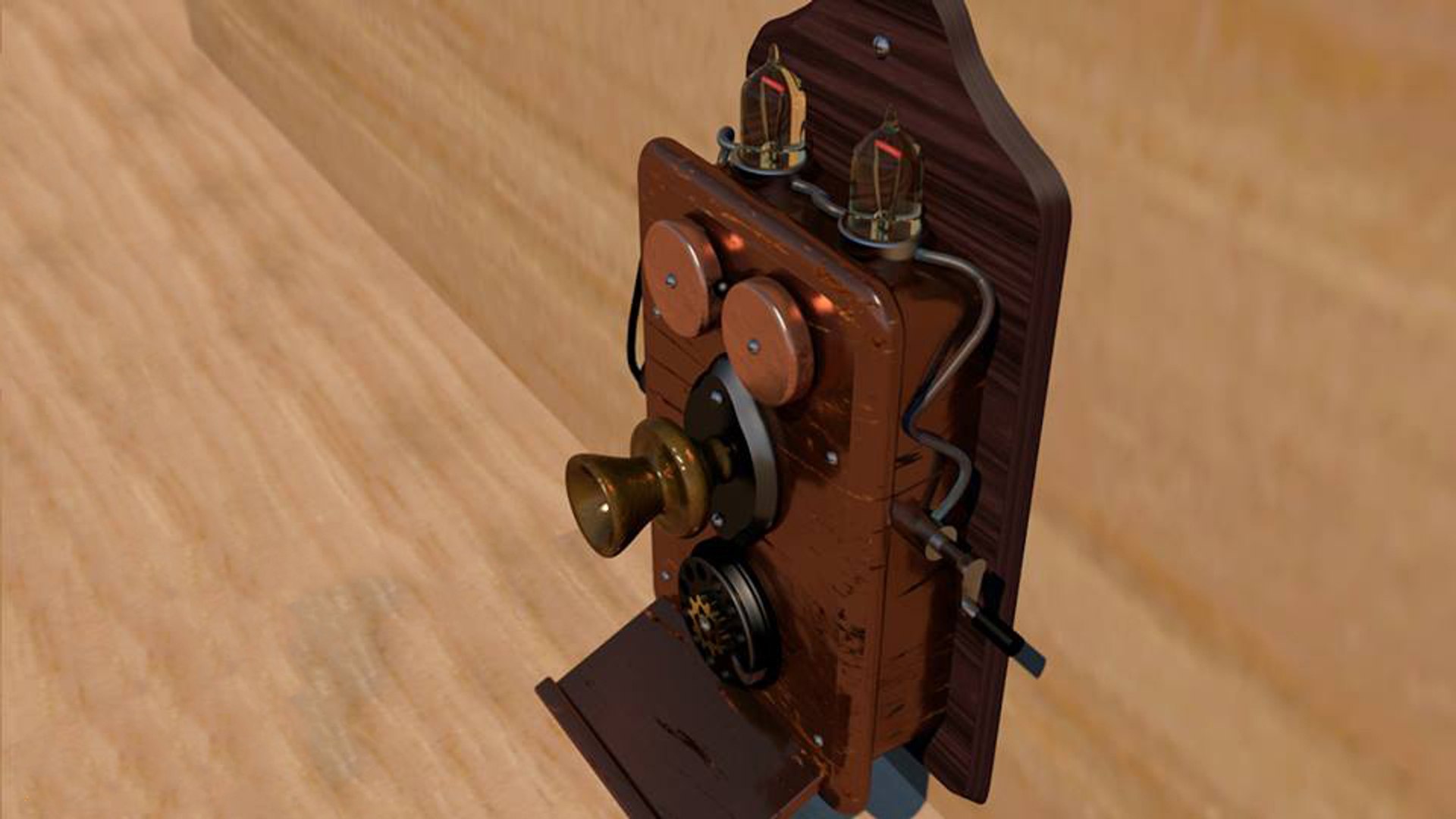 Old Phone Steampunk 3d 3ds