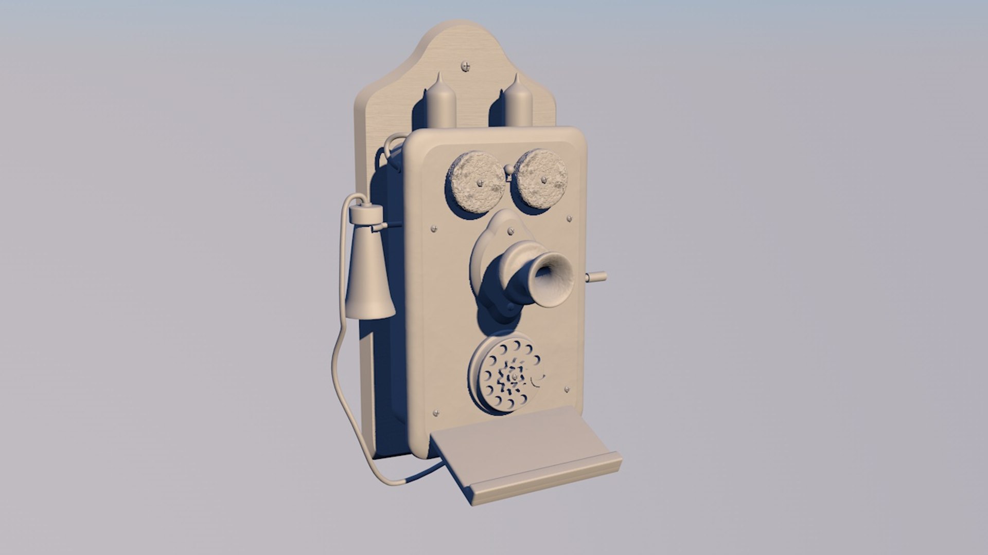 Old Phone Steampunk 3d 3ds