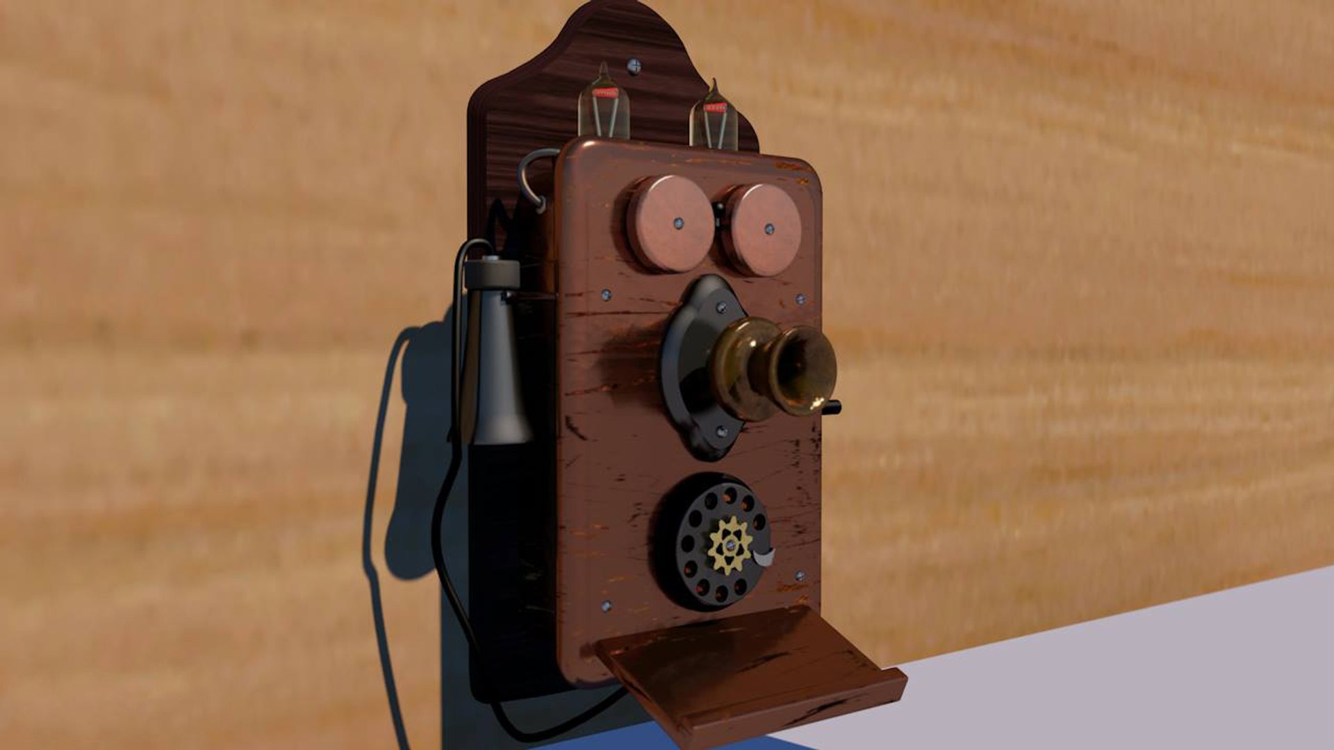Old Phone Steampunk 3d 3ds