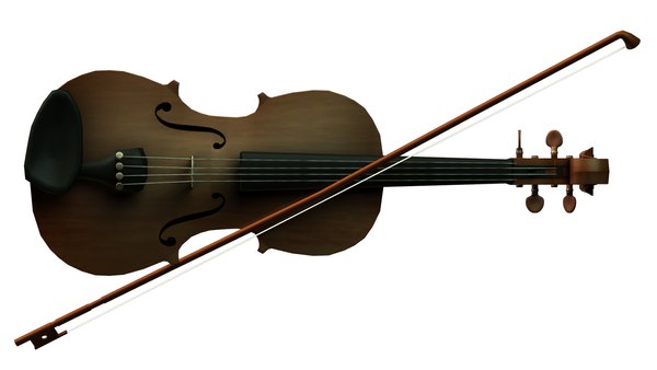 3d realistic violin model