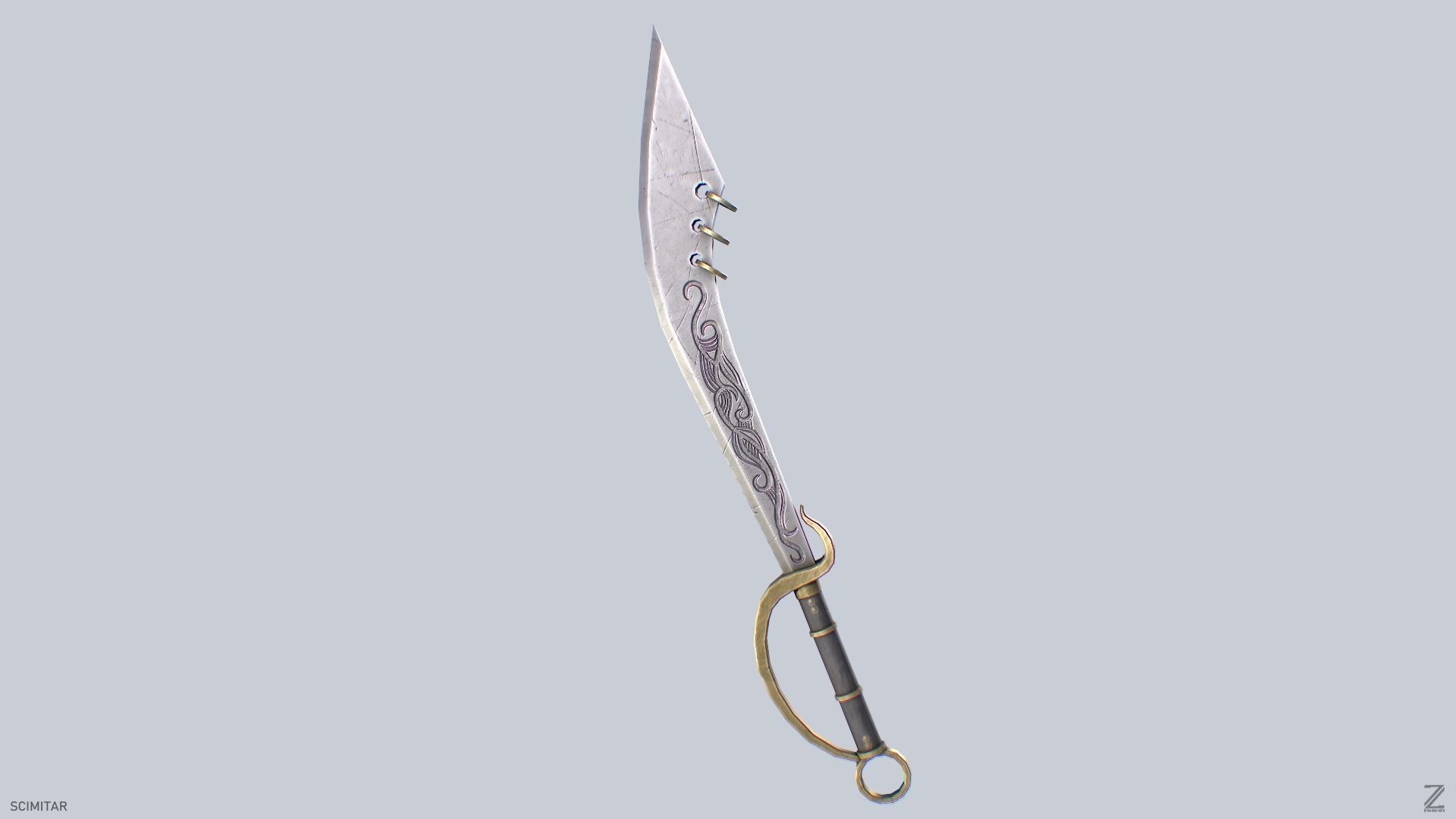 3D Scimitar Model - TurboSquid 2411753