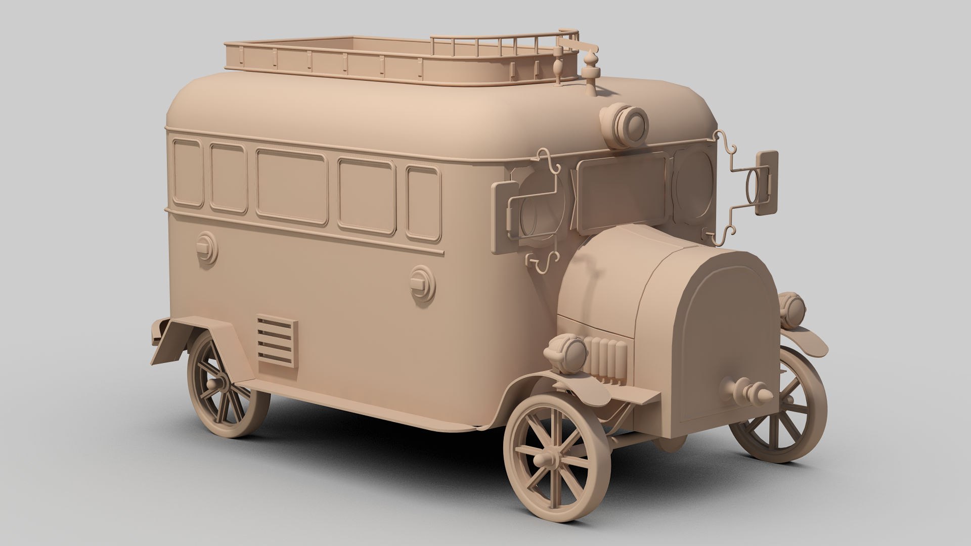 3D Diesel-Punk Carriage Concept - TurboSquid 2265954