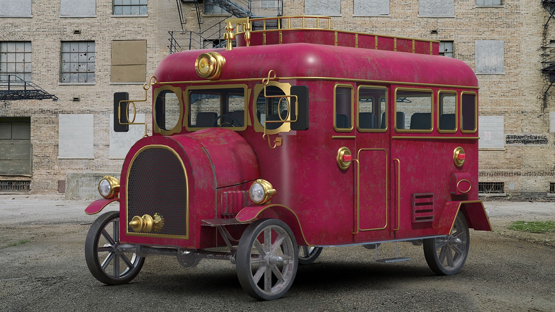 3D Diesel-Punk Carriage Concept - TurboSquid 2265954