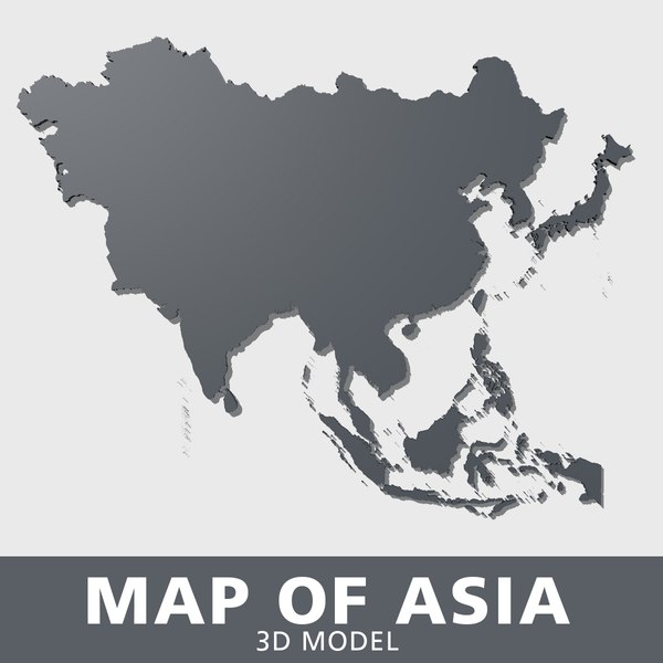 modelo 3d Mapa de asia - TurboSquid 1409642