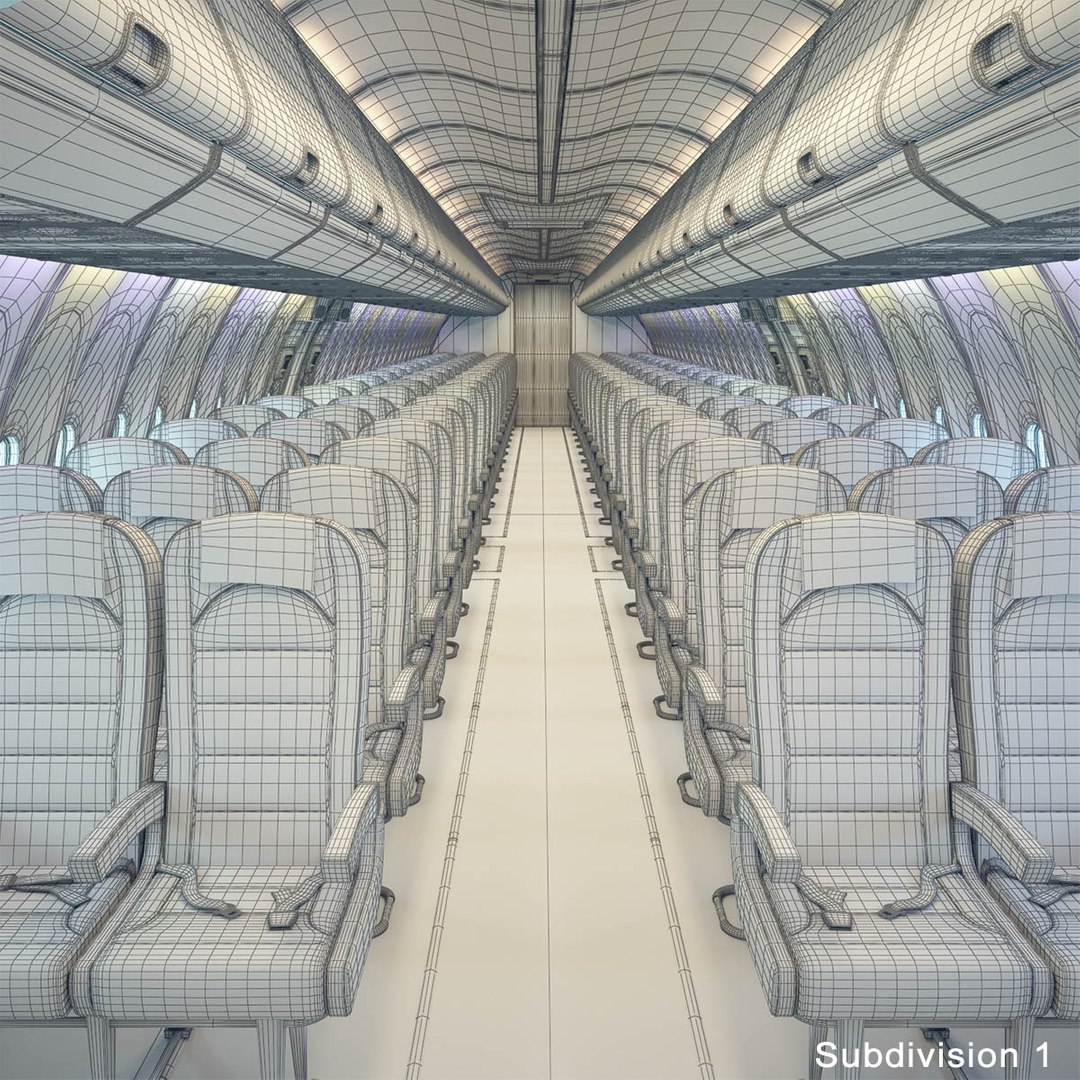 3d Airplane Cabin Interior Boeing 737