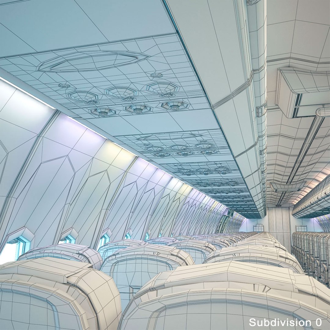 3d Airplane Cabin Interior Boeing 737
