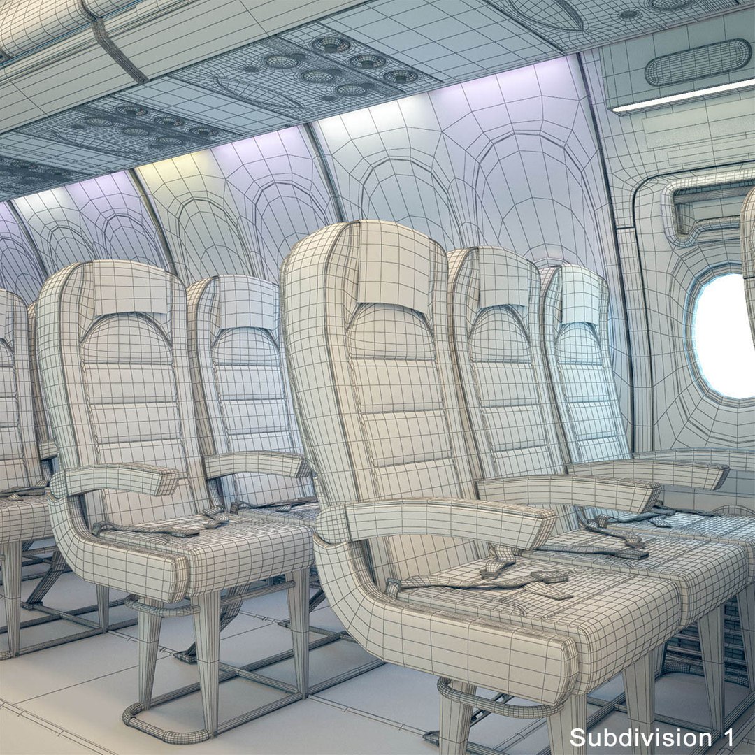 3d Airplane Cabin Interior Boeing 737