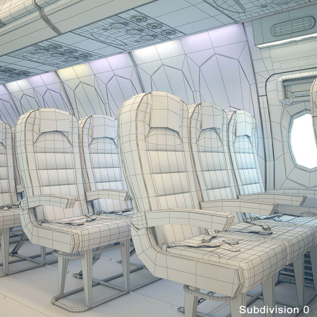 3d Airplane Cabin Interior Boeing 737