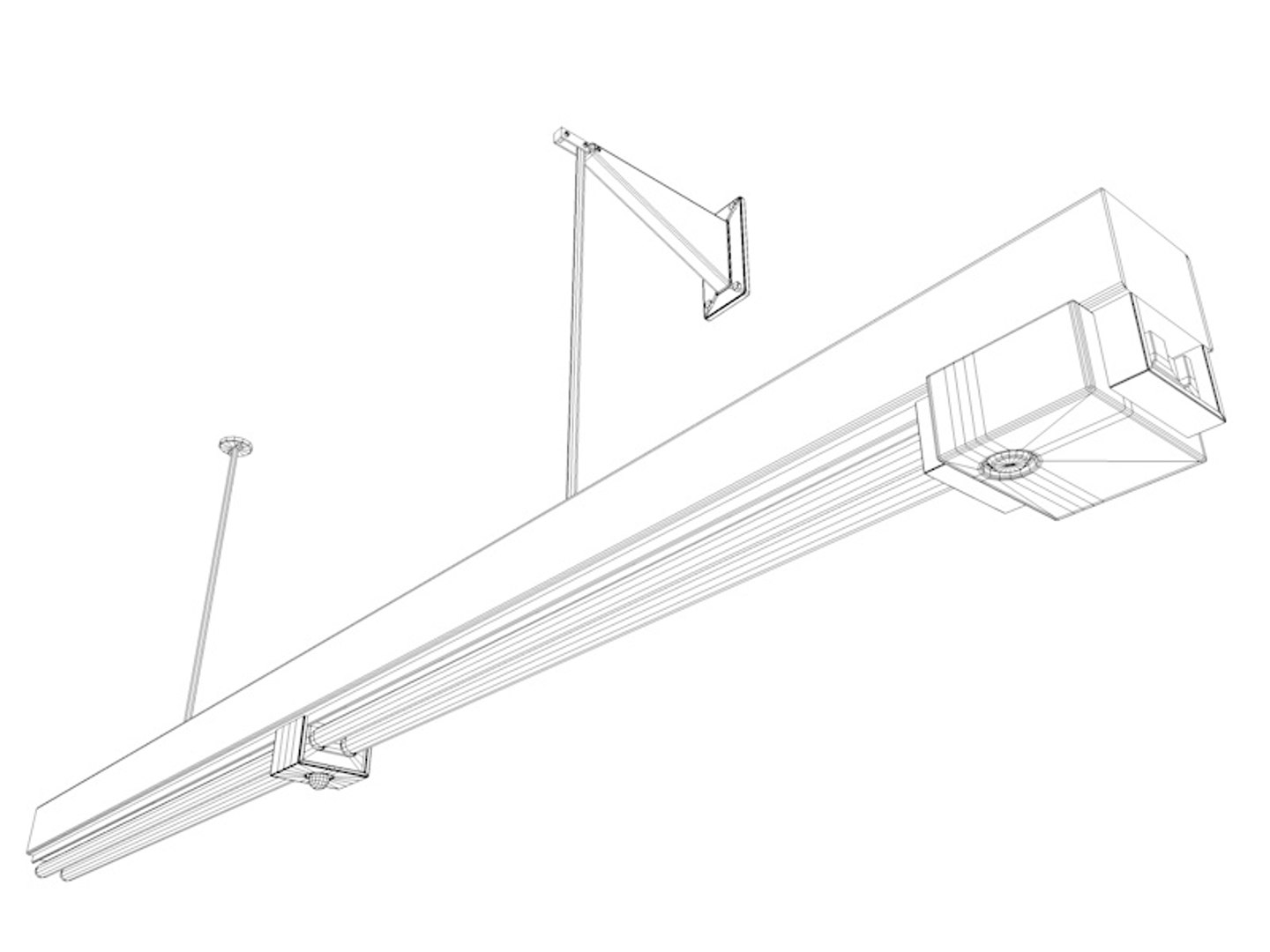 3d Model Fluorescent Light