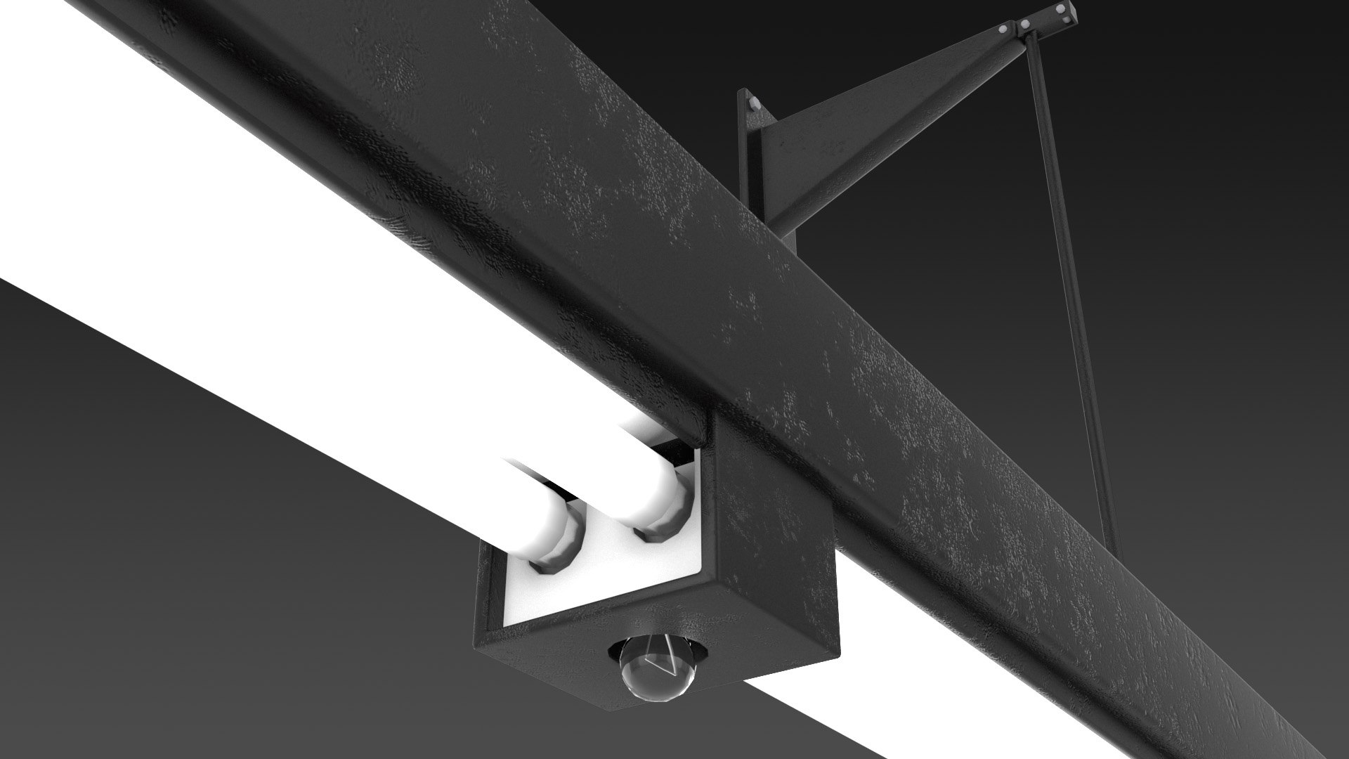 3d Model Fluorescent Light