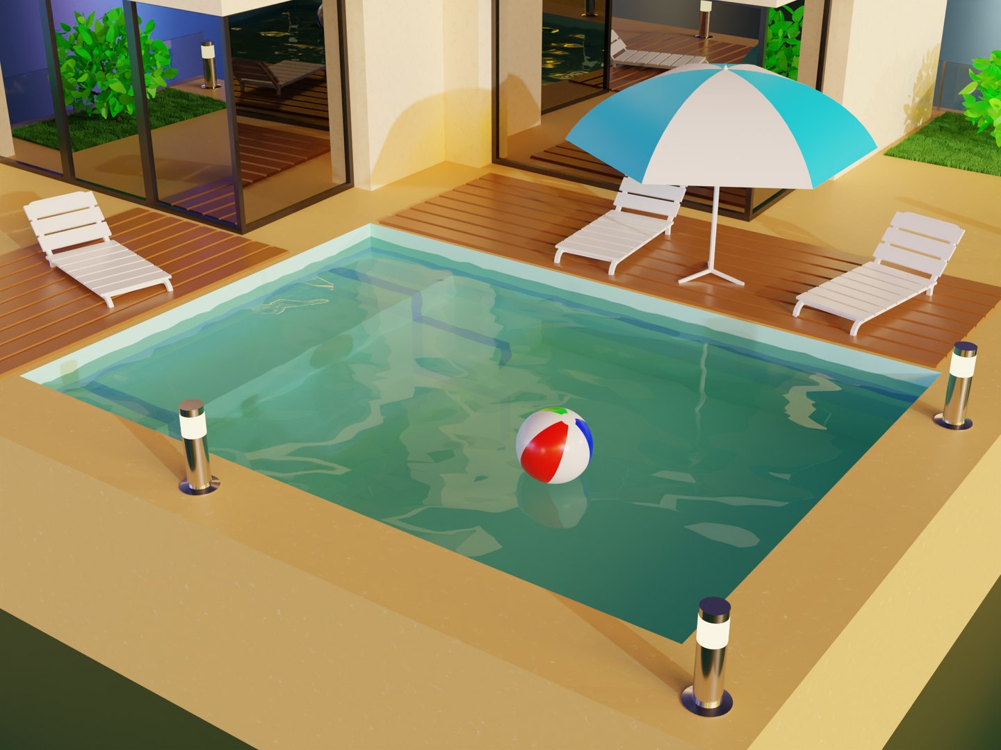 Modern House Scene 3D Model - TurboSquid 1739736